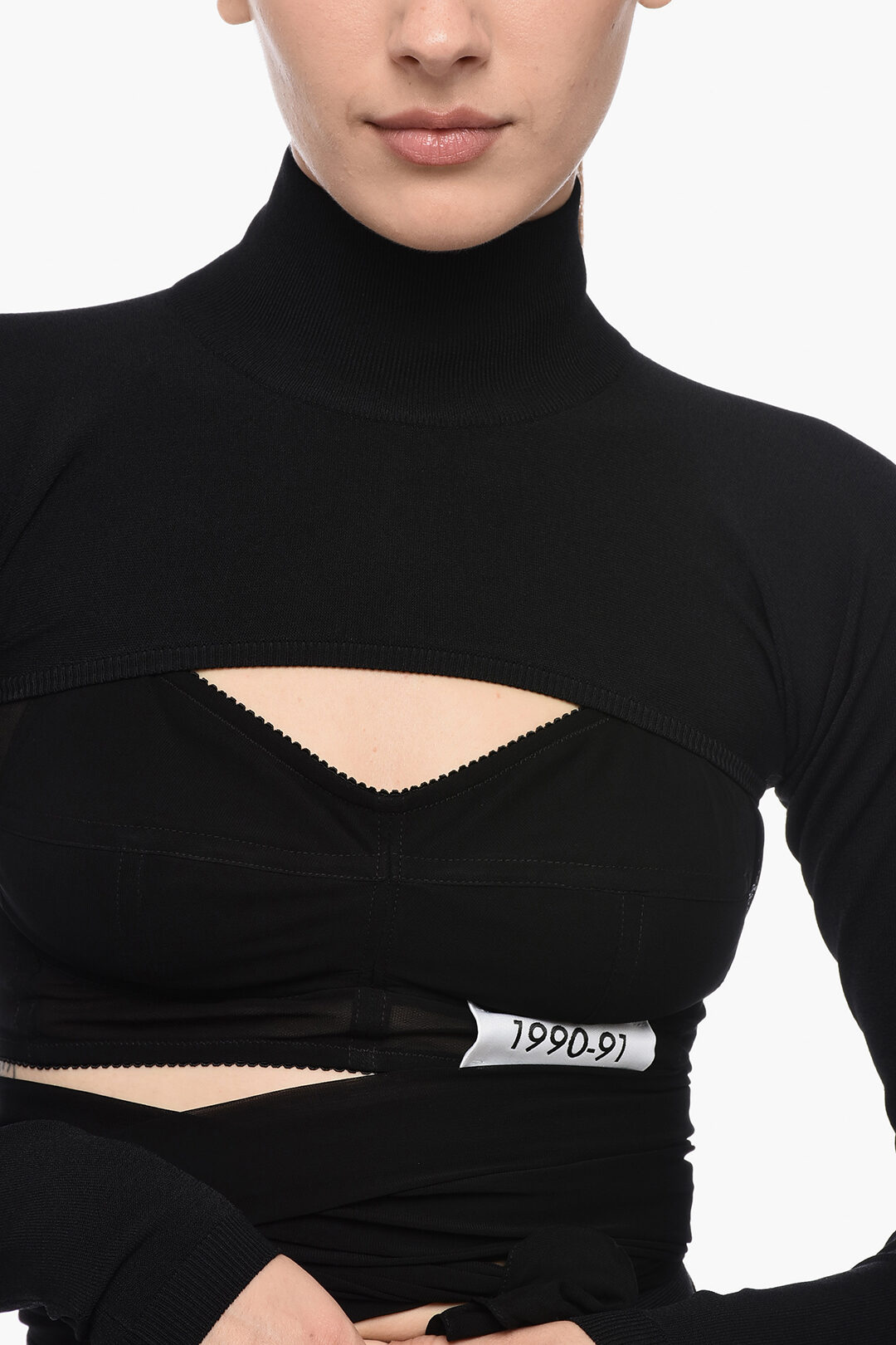Dolce & Gabbana Turtleneck Crop Top with Back Zip women - Glamood Outlet