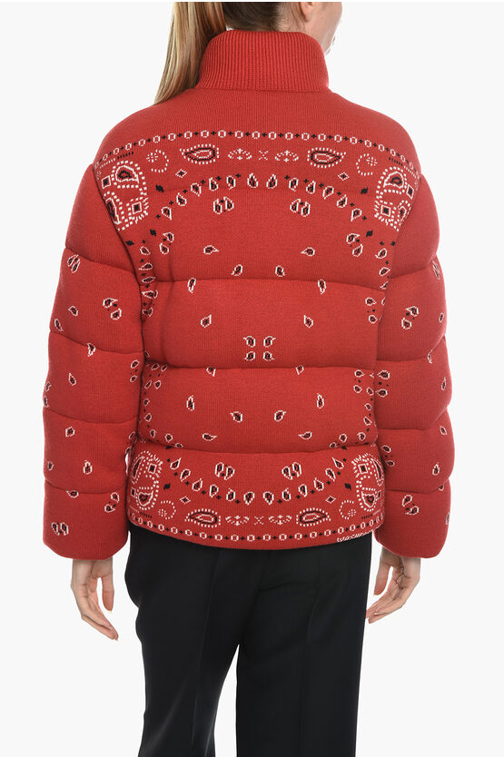 Alanui Turtleneck Puffer Jacket with Bandana Pattern women - Glamood Outlet