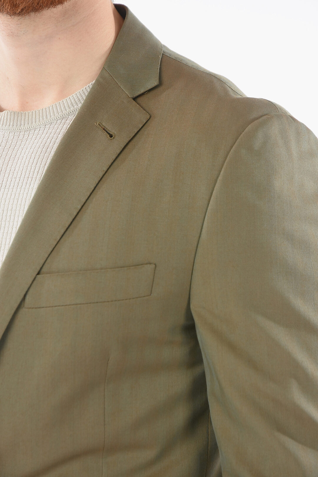 Corneliani twill GATE side vents notch lapel 2-button suit men ...