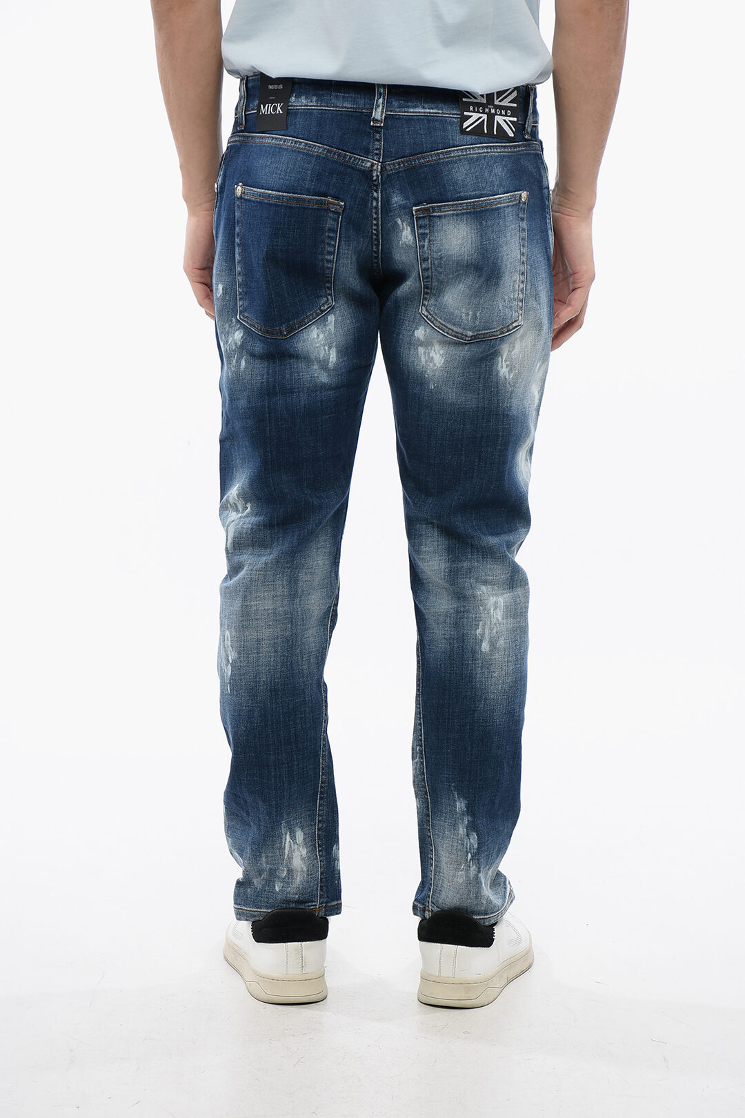 John Richmond Twisted Leg MICK Jeans Bleached Effect 17 cm men ...