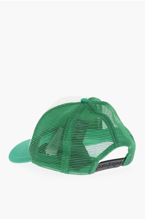 Palm Angels Two-Tone Baseball Cap with Embossed Logo and Mesh Detail ...