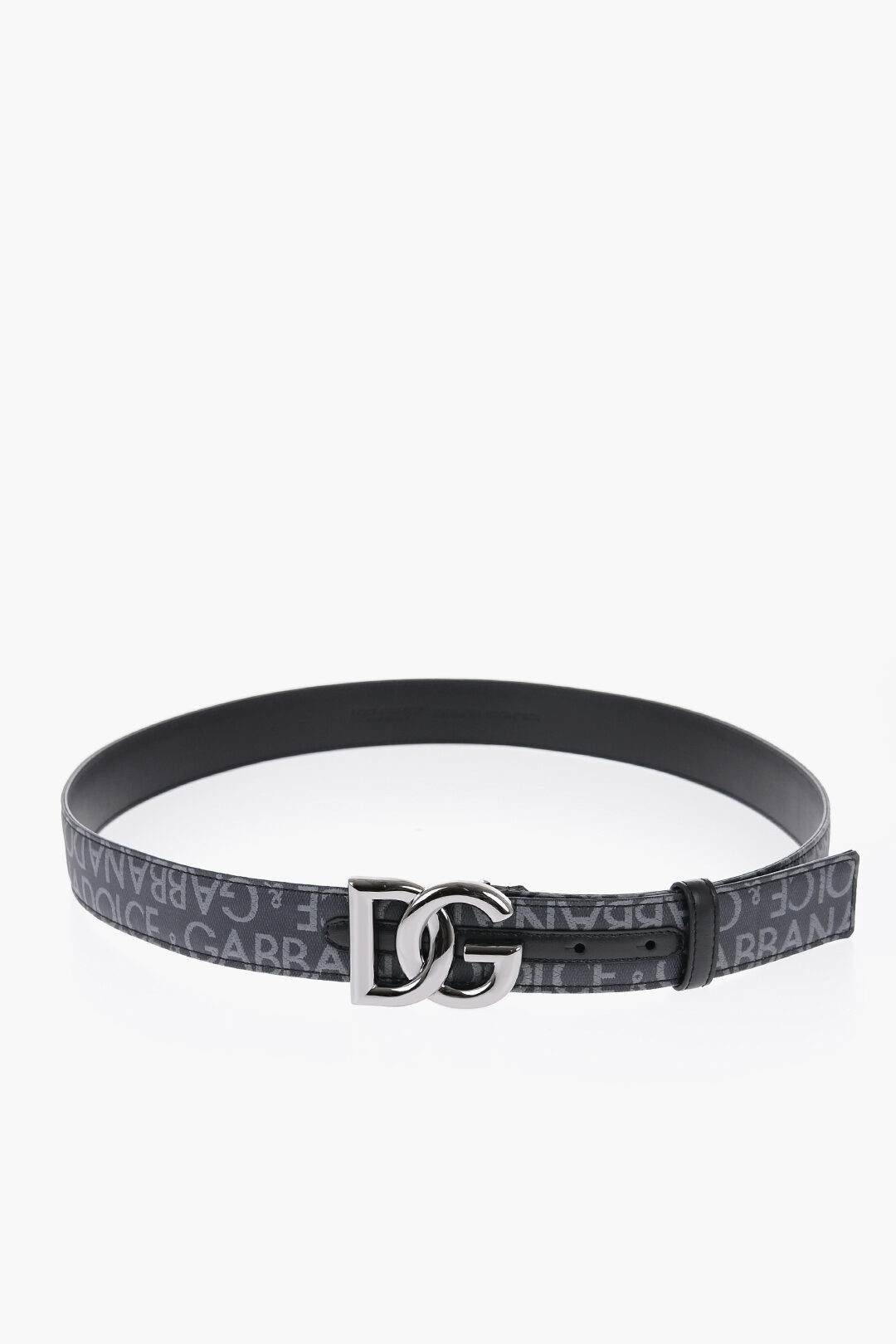 Dolce & Gabbana Two-Tone Belt with All-Over Logo 35mm men - Glamood Outlet