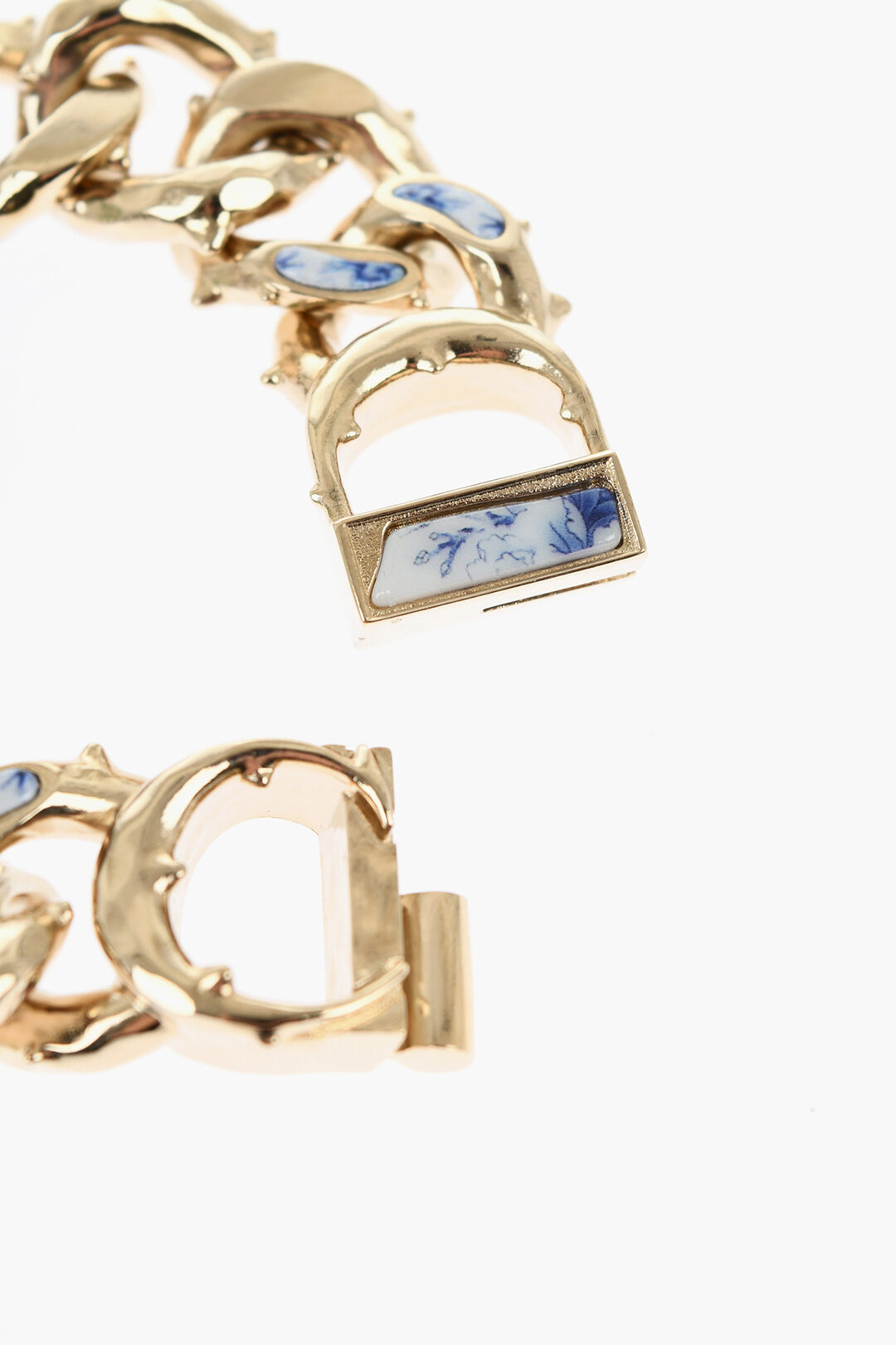 Dior Two-Tone Brass Bracelet with Resin Details men - Glamood Outlet