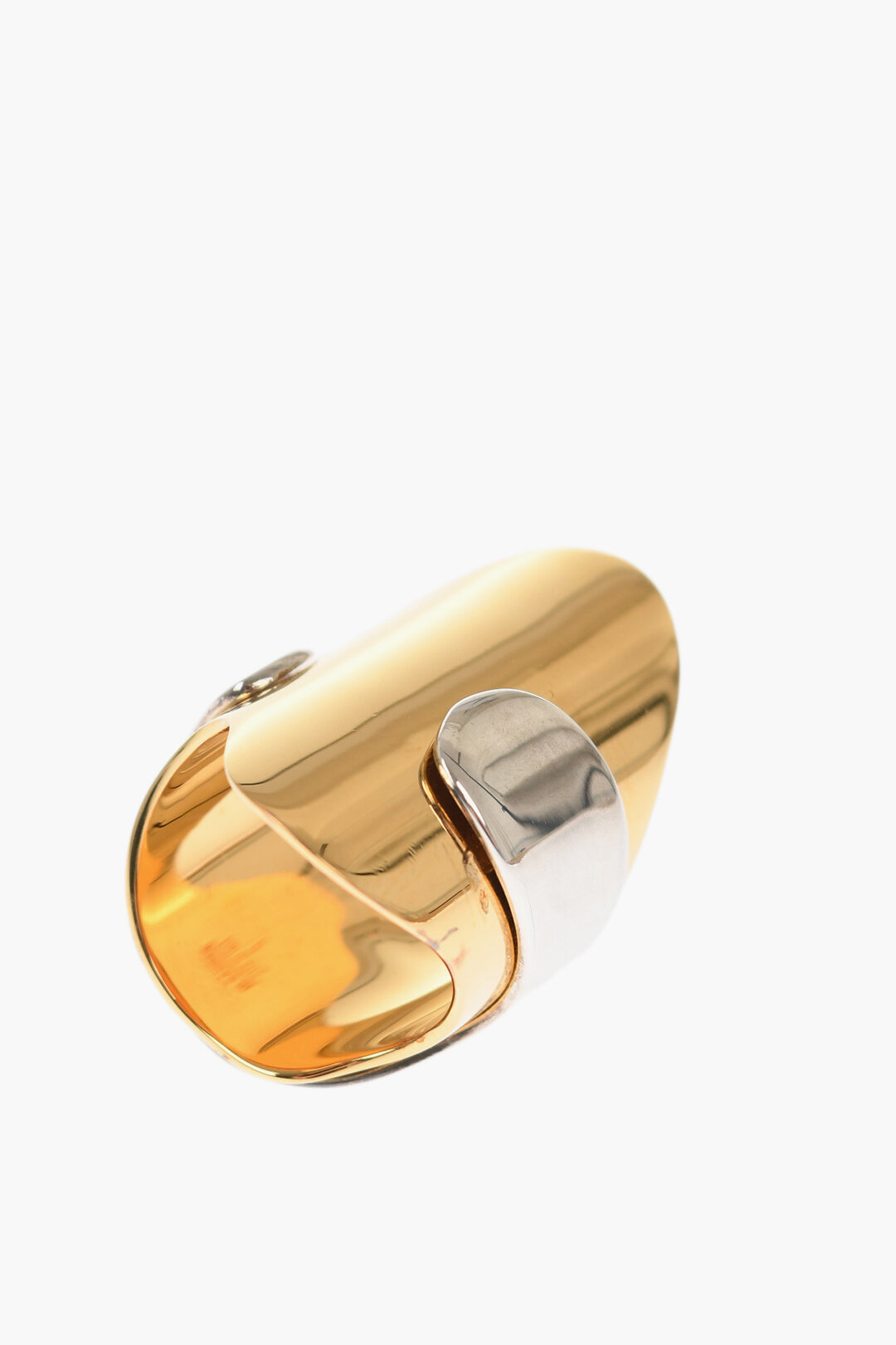 Jil Sander Two Tone Brass Ring with Asymmetric Design women - Glamood ...