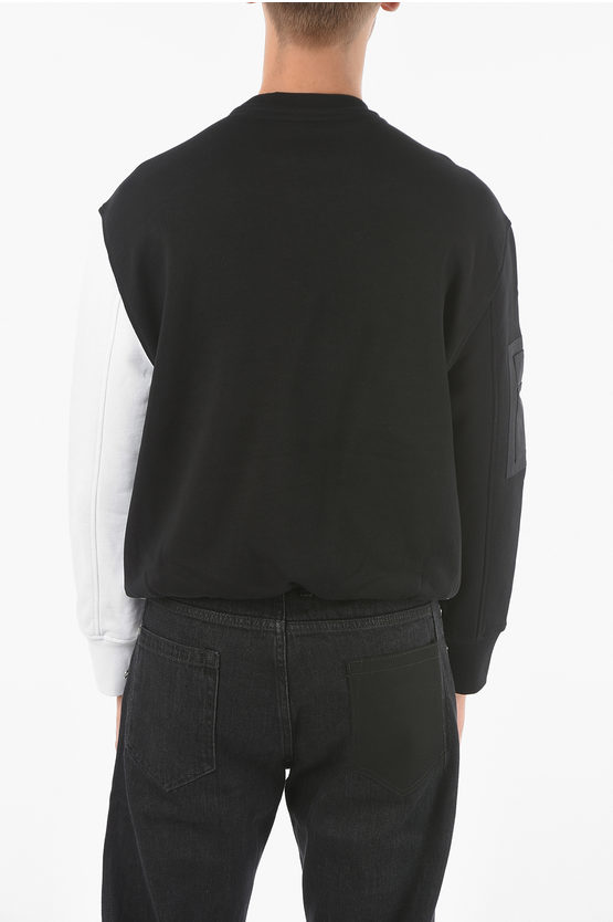 Neil Barrett Two-Tone Crew-Neck Sweatshirt With Maxi Front Pocket men - Glamood Outlet
