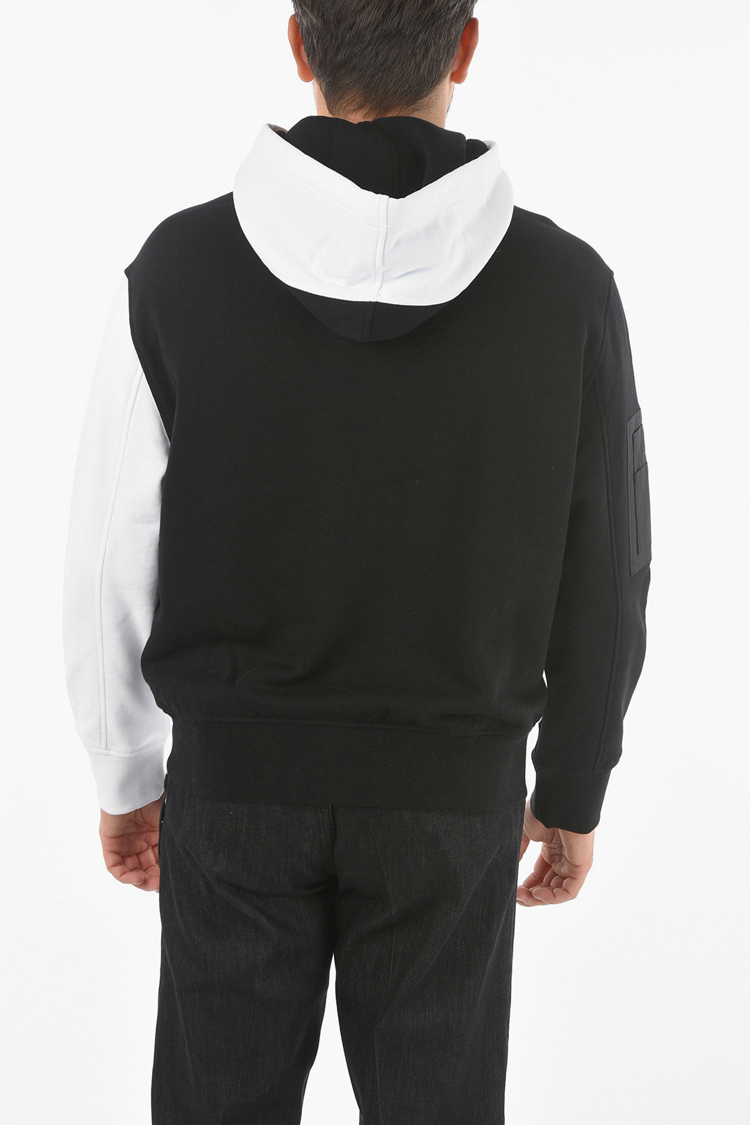Neil Barrett Two-Tone Hoodie With Maxi Front Pocket men - Glamood Outlet