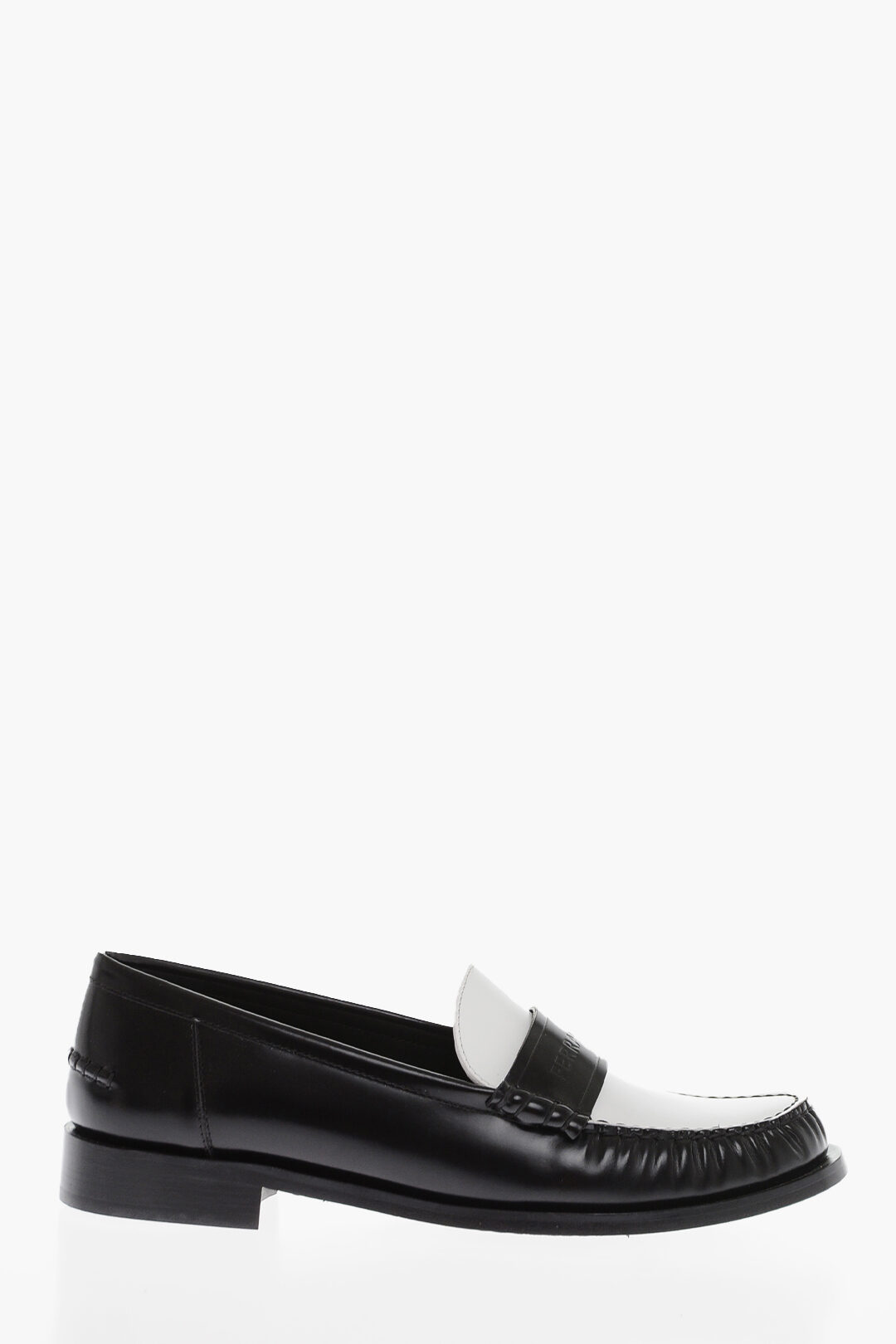 Salvatore Ferragamo Two-Tone IRINA Brushed Leather Loafers women - Glamood Outlet