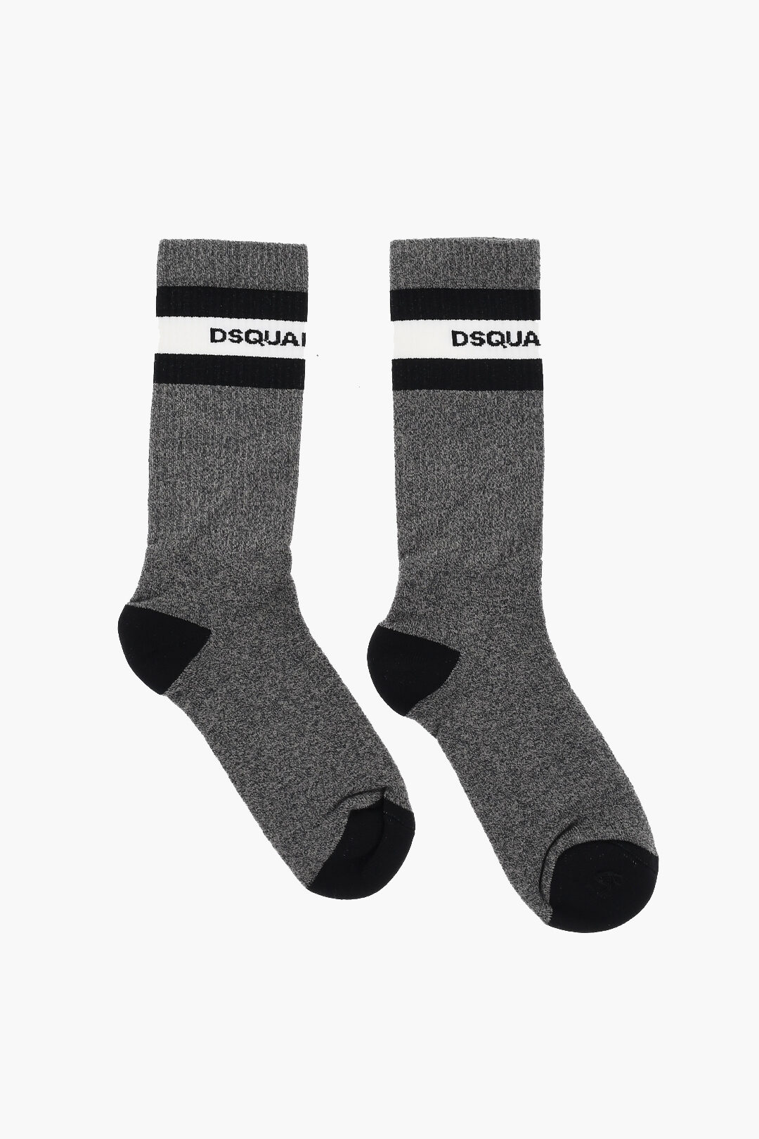 Dsquared2 Two-Tone Long Socks with Embroidery Logo men - Glamood Outlet