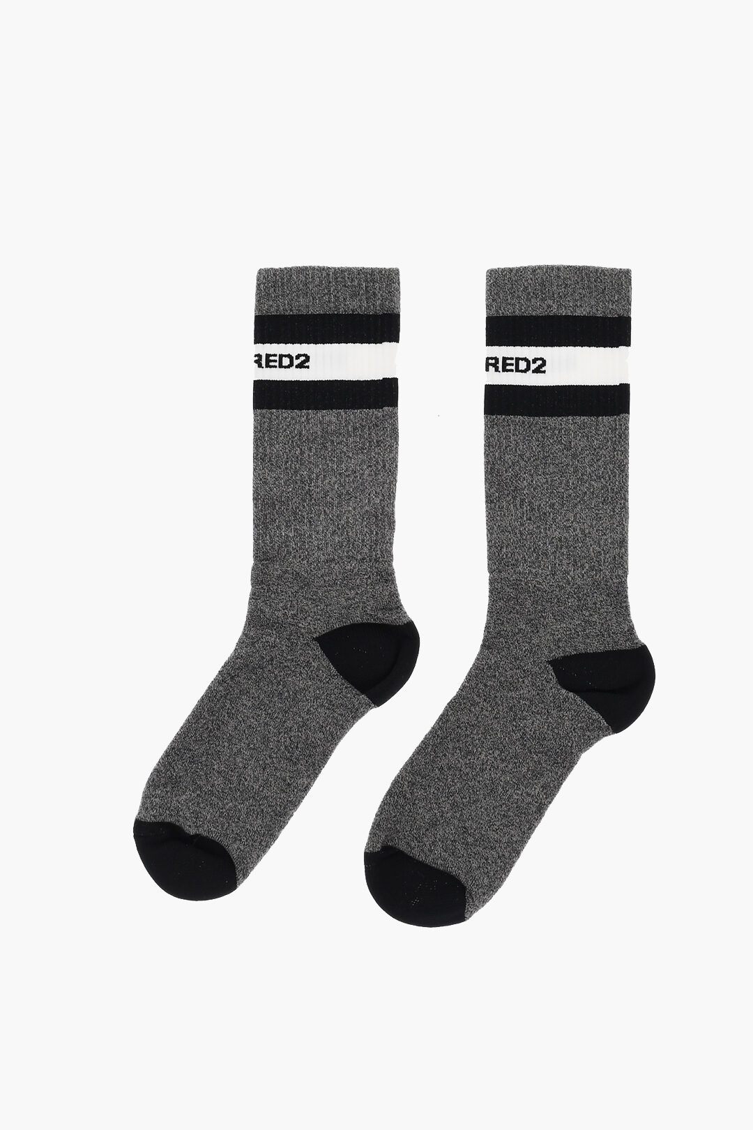 Dsquared2 Two-Tone Long Socks with Embroidery Logo men - Glamood Outlet