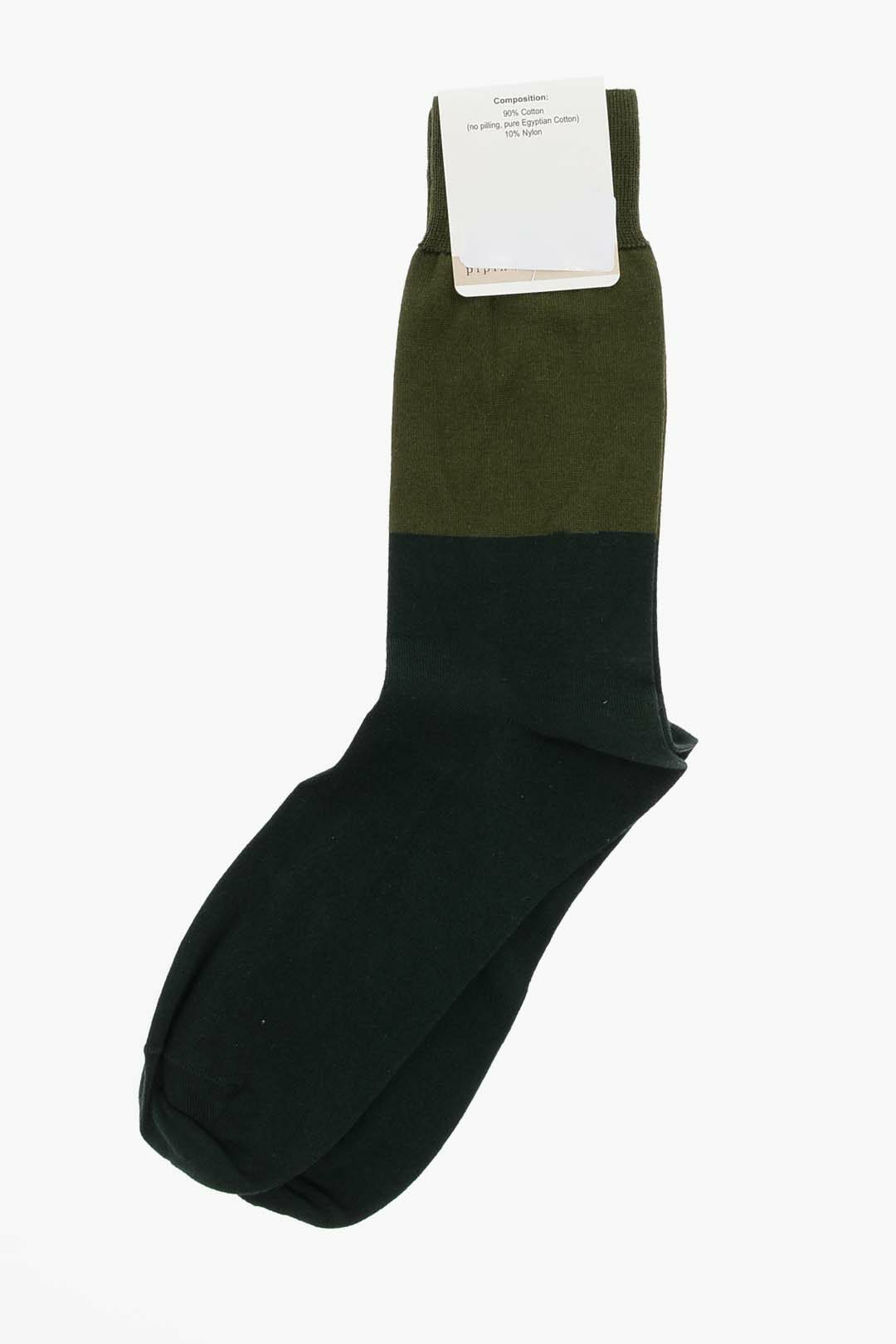 Pipino Two Tone Long Socks unisex men women - Glamood Outlet