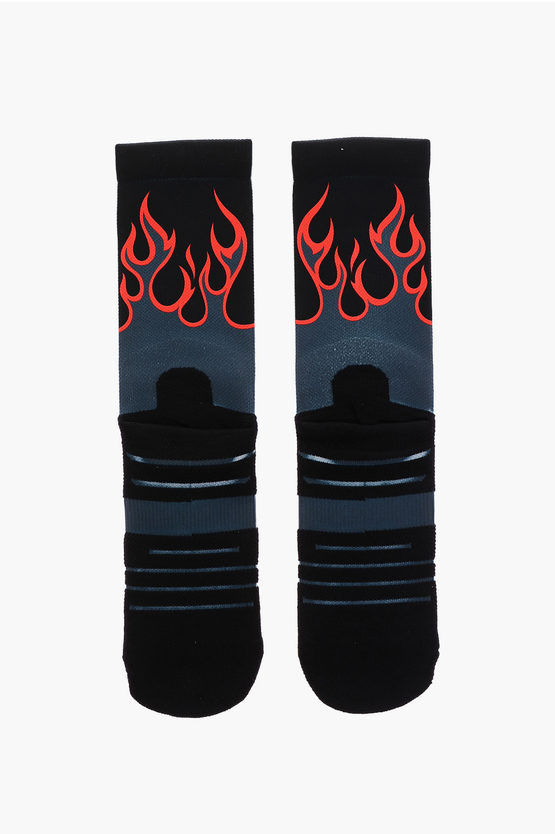 Scrimmage Two Tone Printed FLAME Socks men - Glamood Outlet