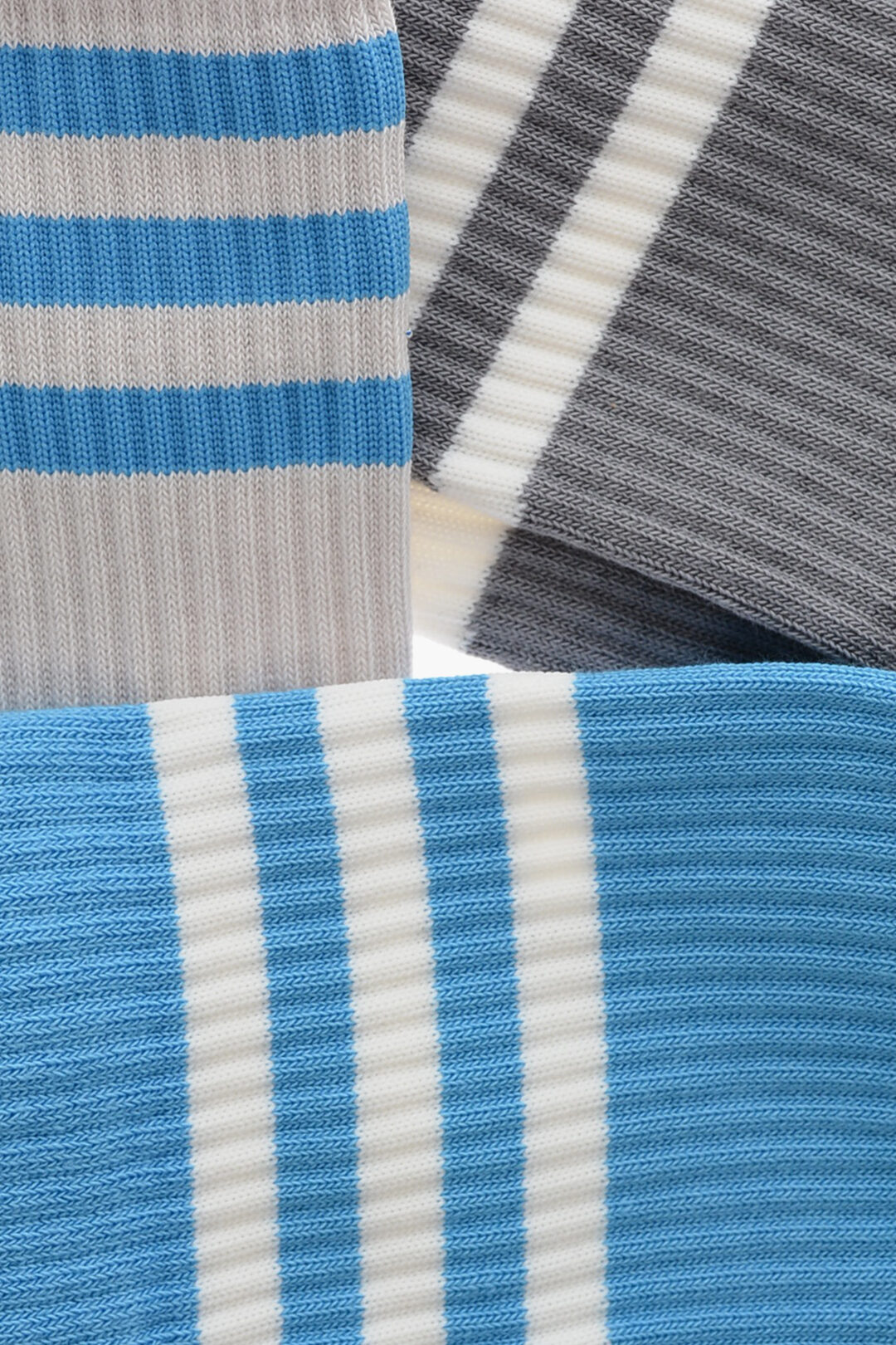 Adidas Two-tone Ribbed Long 3 Pairs of Socks Set unisex men women ...