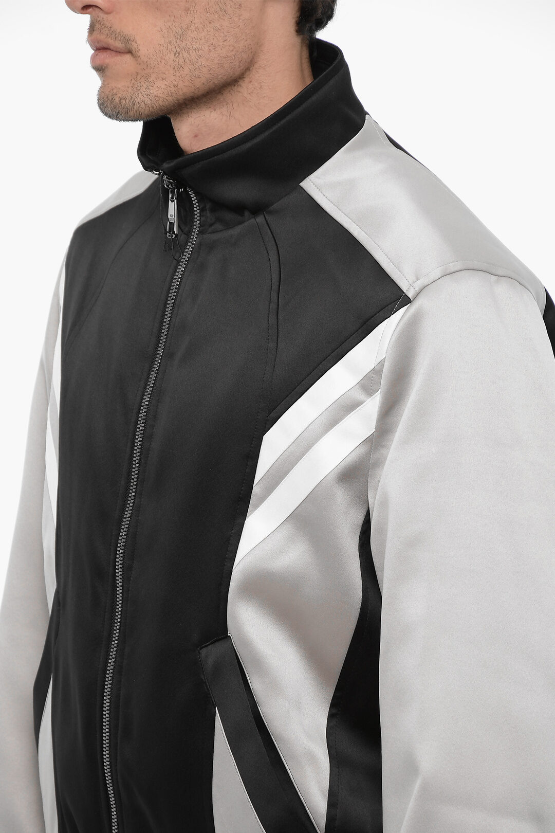 Neil Barrett Two-Tone Satin Bomber Jacket men - Glamood Outlet