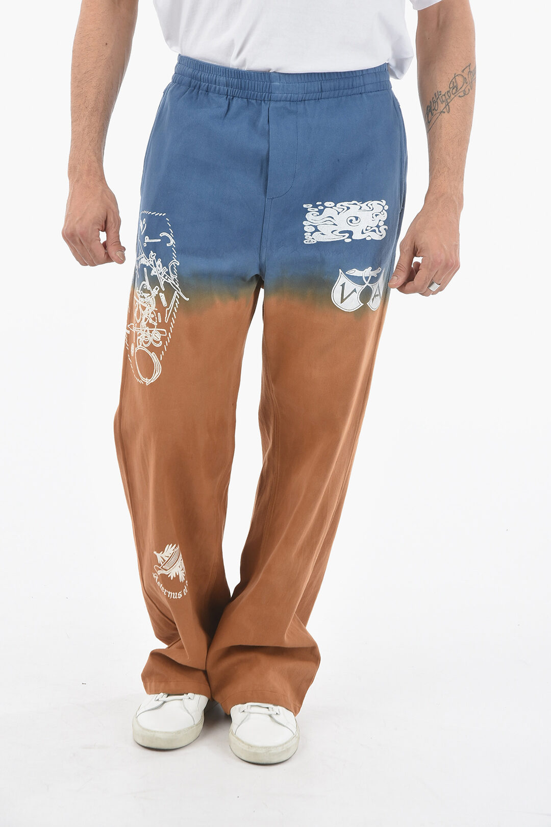 Vyner Articles Two-Tone Shaded Effect Wide Leg Pants men - Glamood Outlet