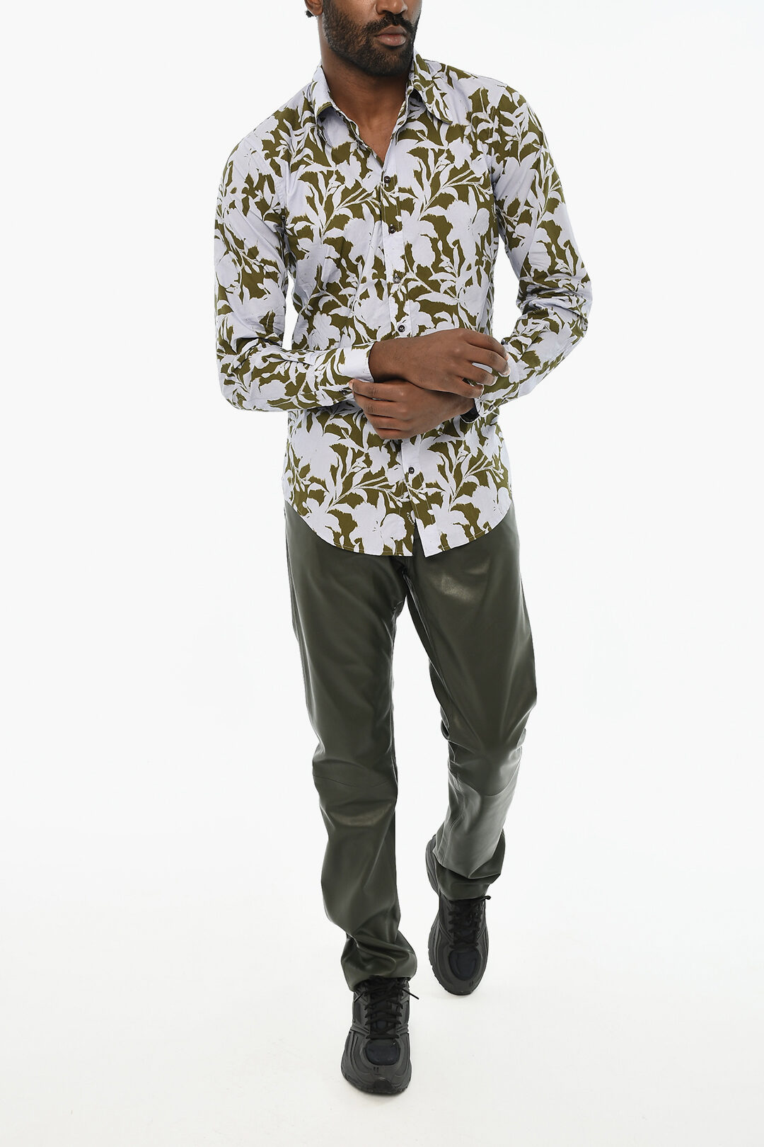 Dsquared2 Two-Tone Shirt With Floral Pattern men - Glamood Outlet