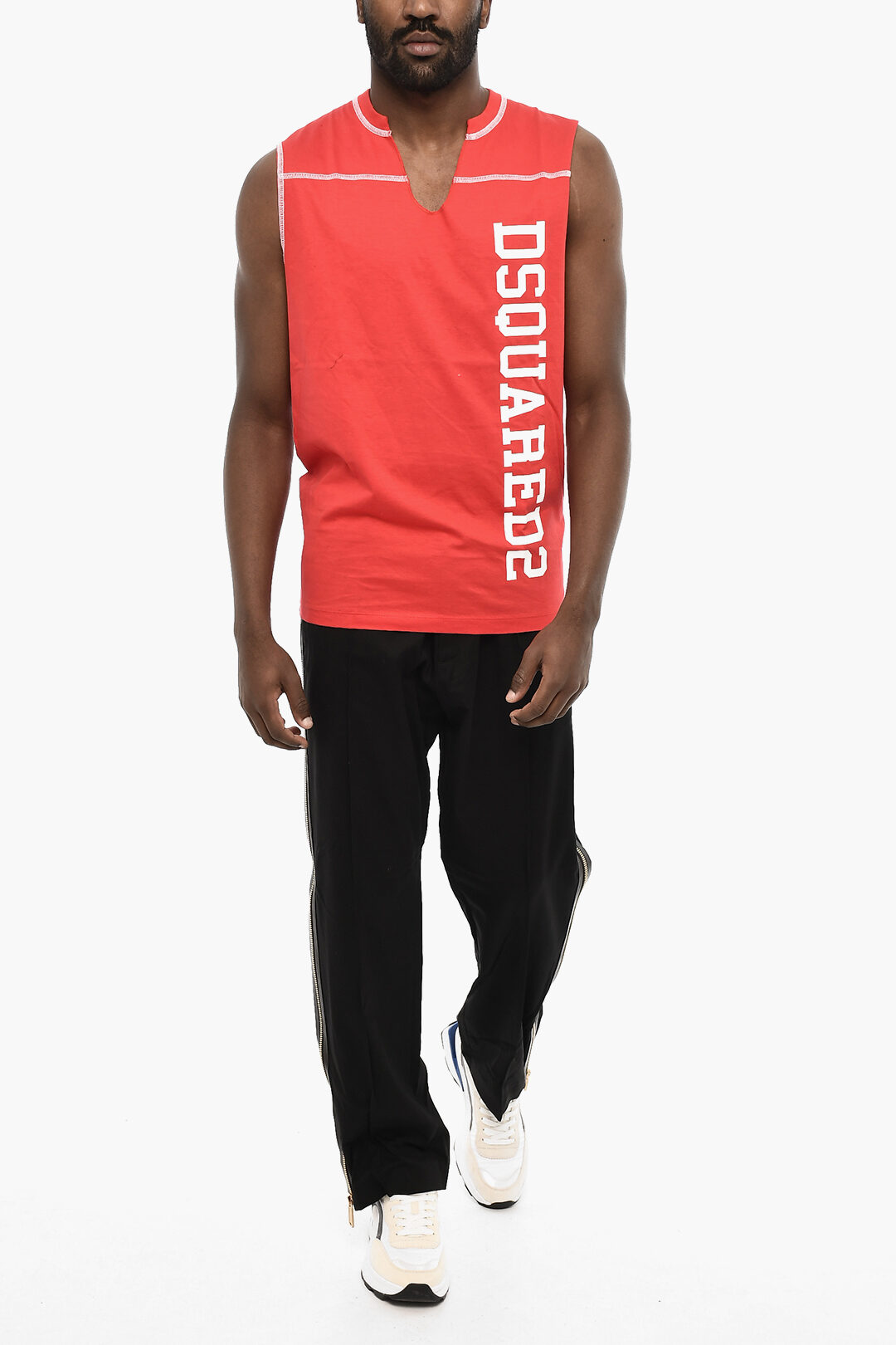 Dsquared2 Two-Tone Tank Top with Side Logo men - Glamood Outlet