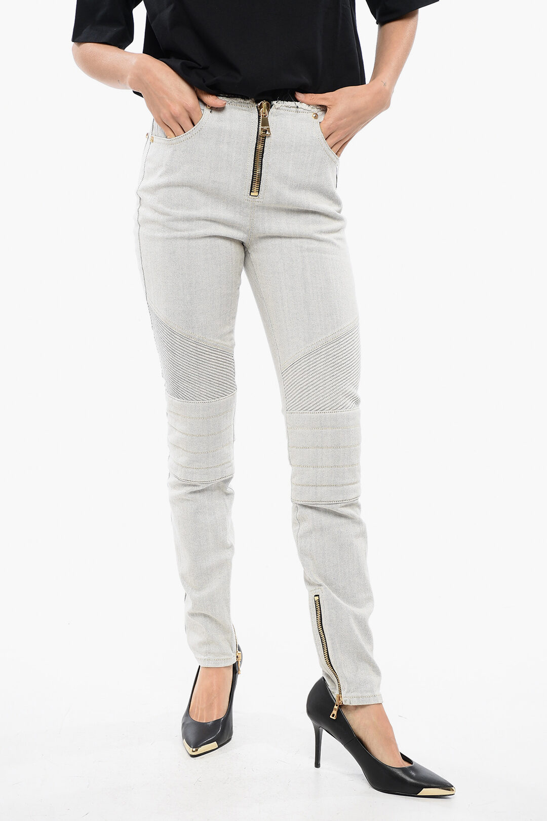 Balmain Ultra Skinnt Denims with Raw-cut Details women - Glamood Outlet