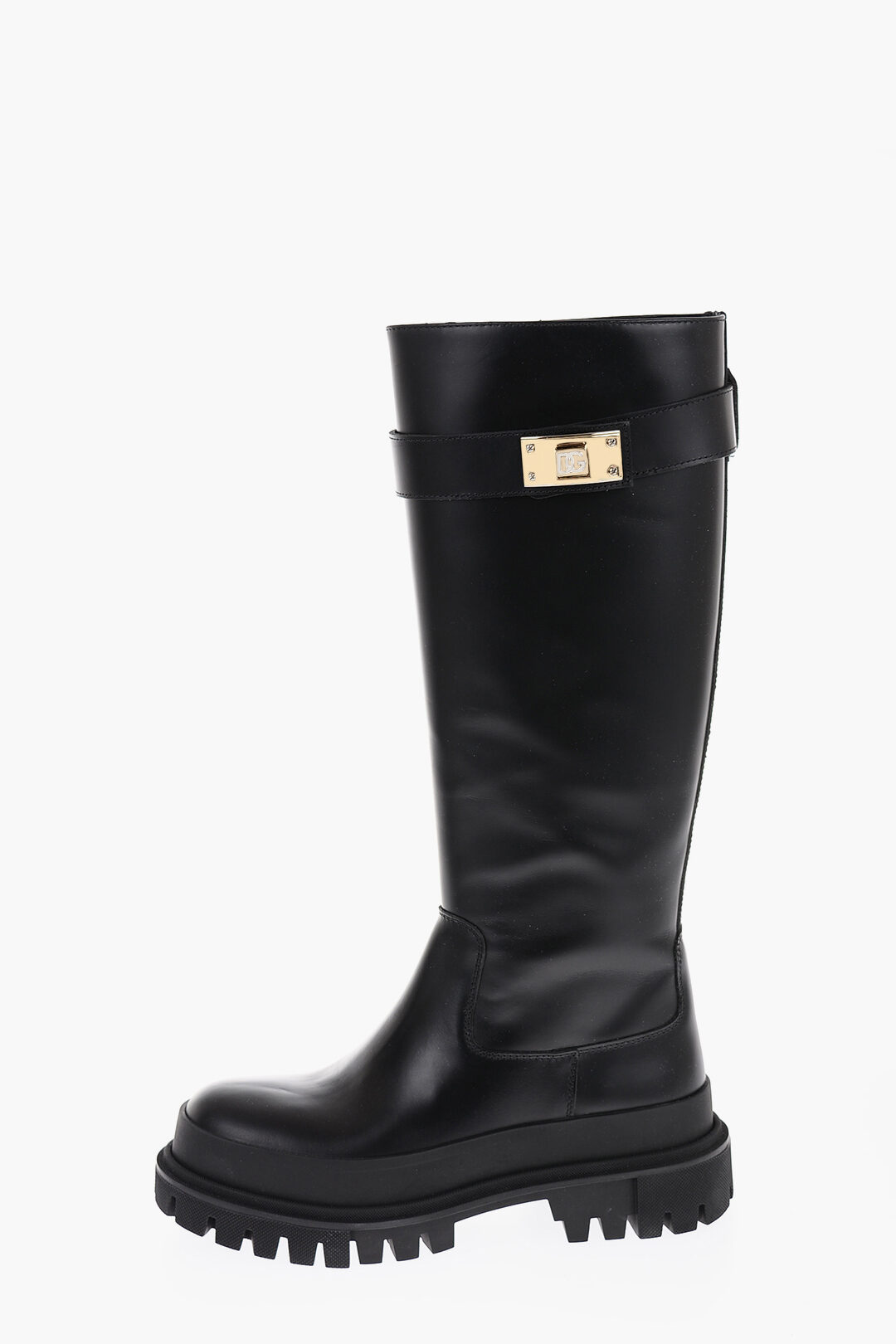 Dolce & Gabbana Under the Knee ANTIK Leather Boots women - Glamood Outlet