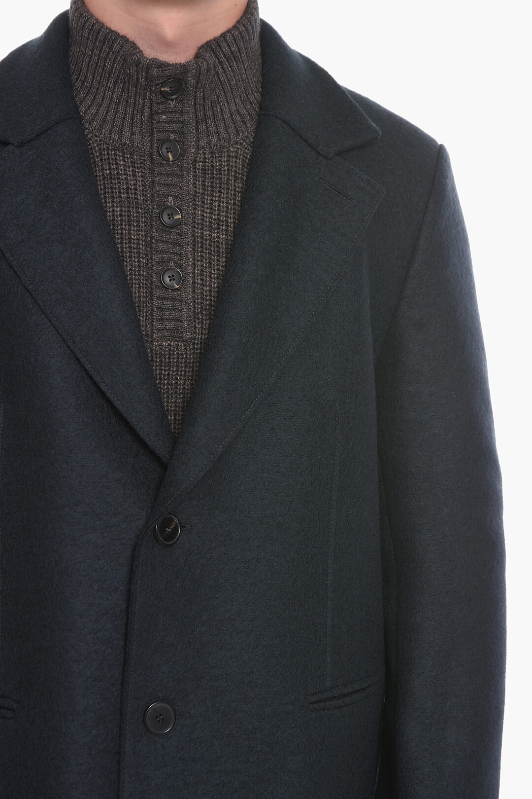 Harris Wharf Unlined Virgin Wool Coat with Flush Pockets men - Glamood ...