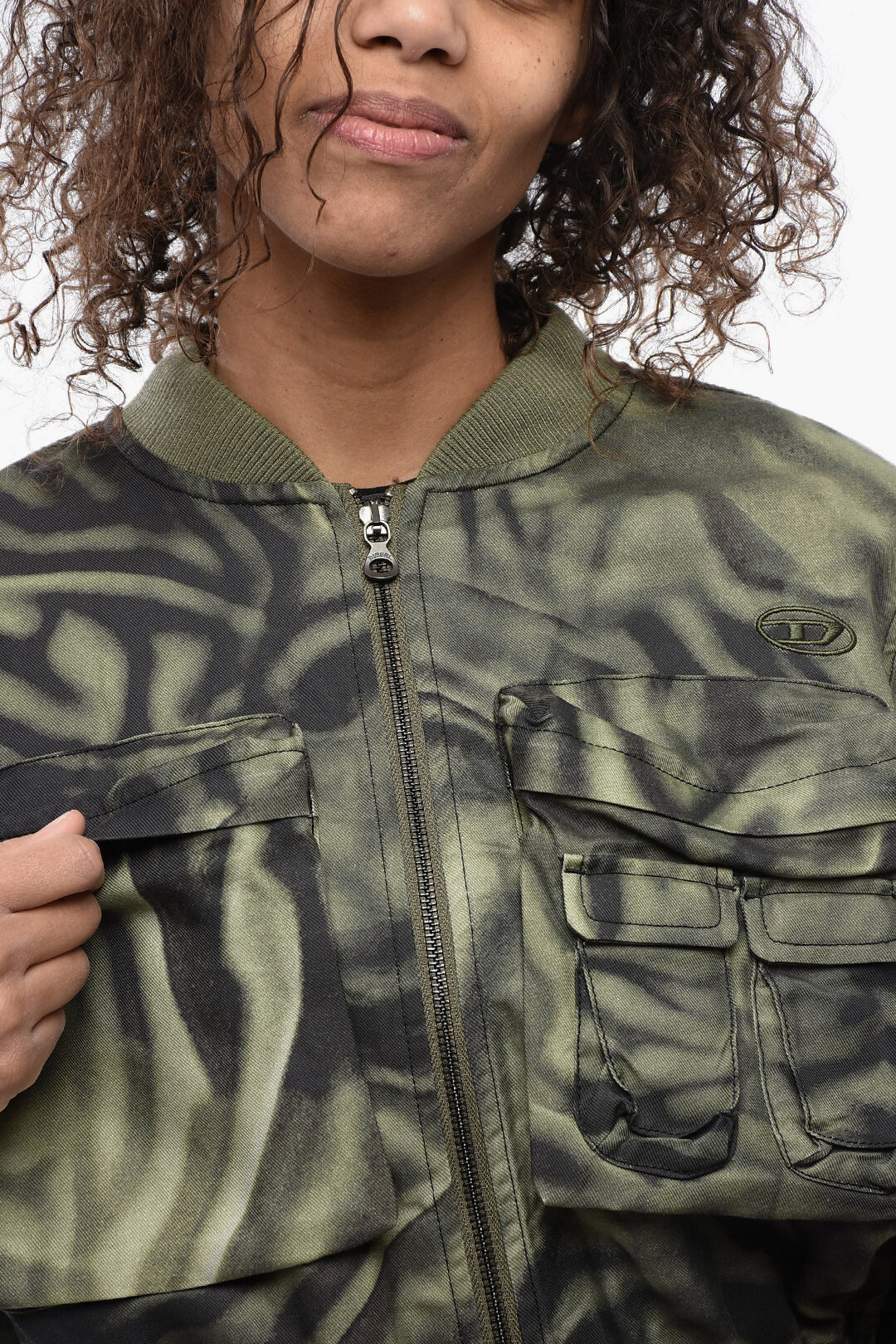 Diesel Utility Bomber Jacket with Camouflage Motif women - Glamood Outlet