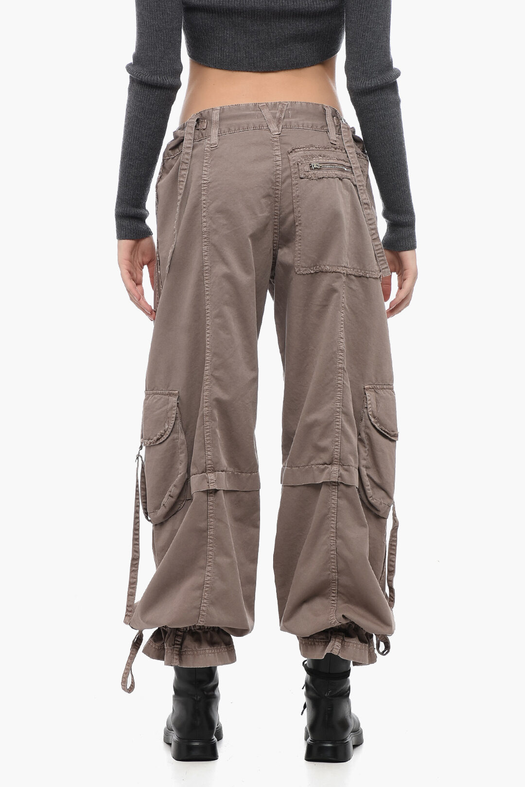 Acne Studios Utility Cargo ABIGAIL Pants with Lace-Up Hem women ...