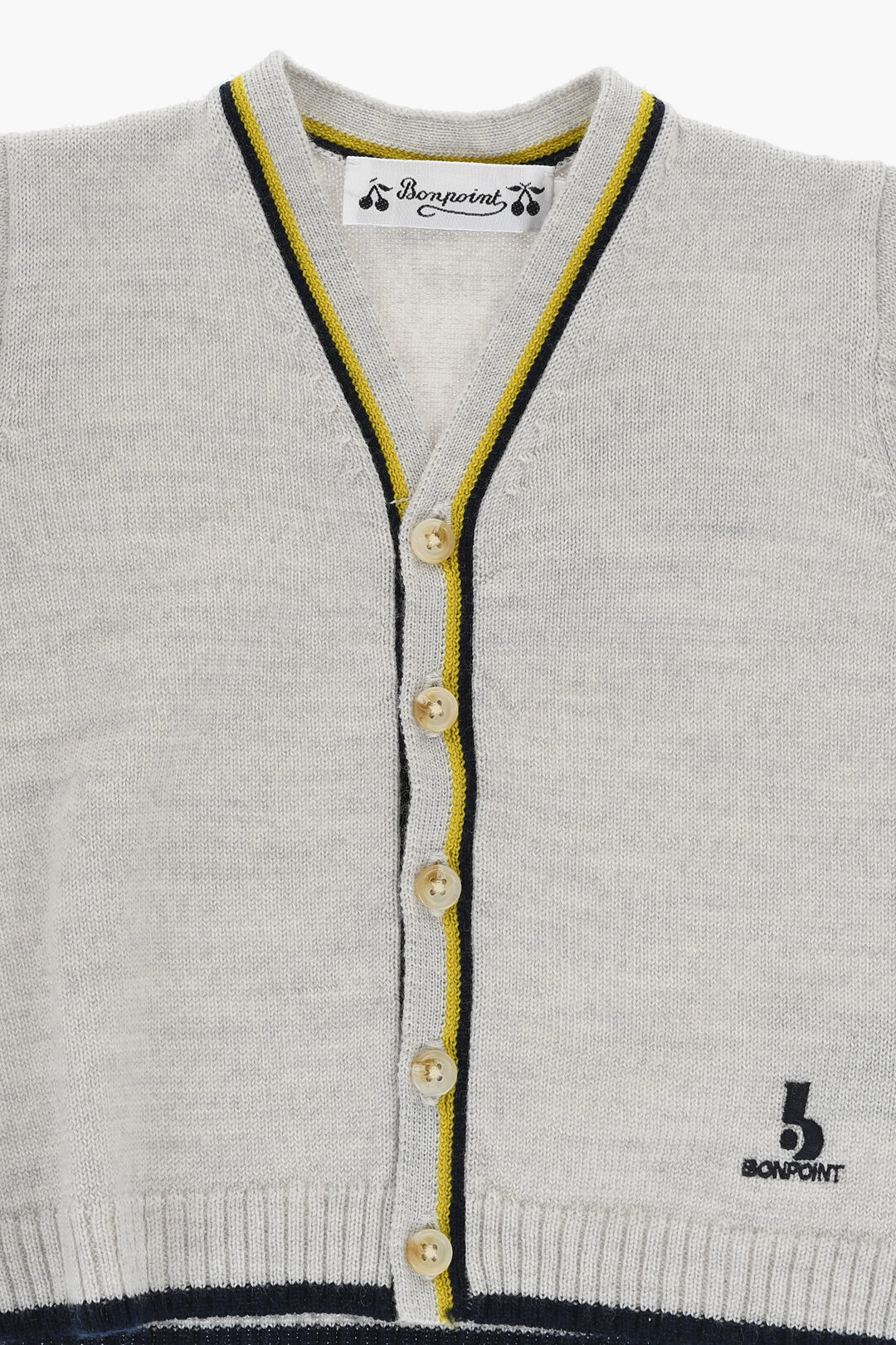 Bonpoint V-Neck Merino Wool TEOTIM Cardigan 유니섹스 아동 아동 여자 아동 - Glamood Outlet