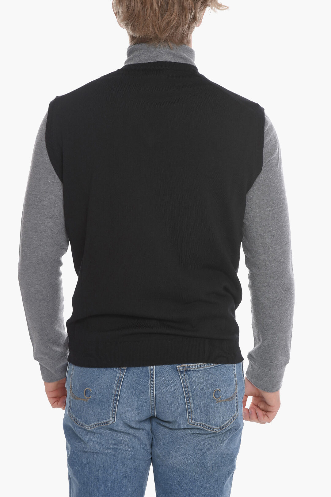 Corneliani V Neck Virgin Wool Vest men - Glamood Outlet