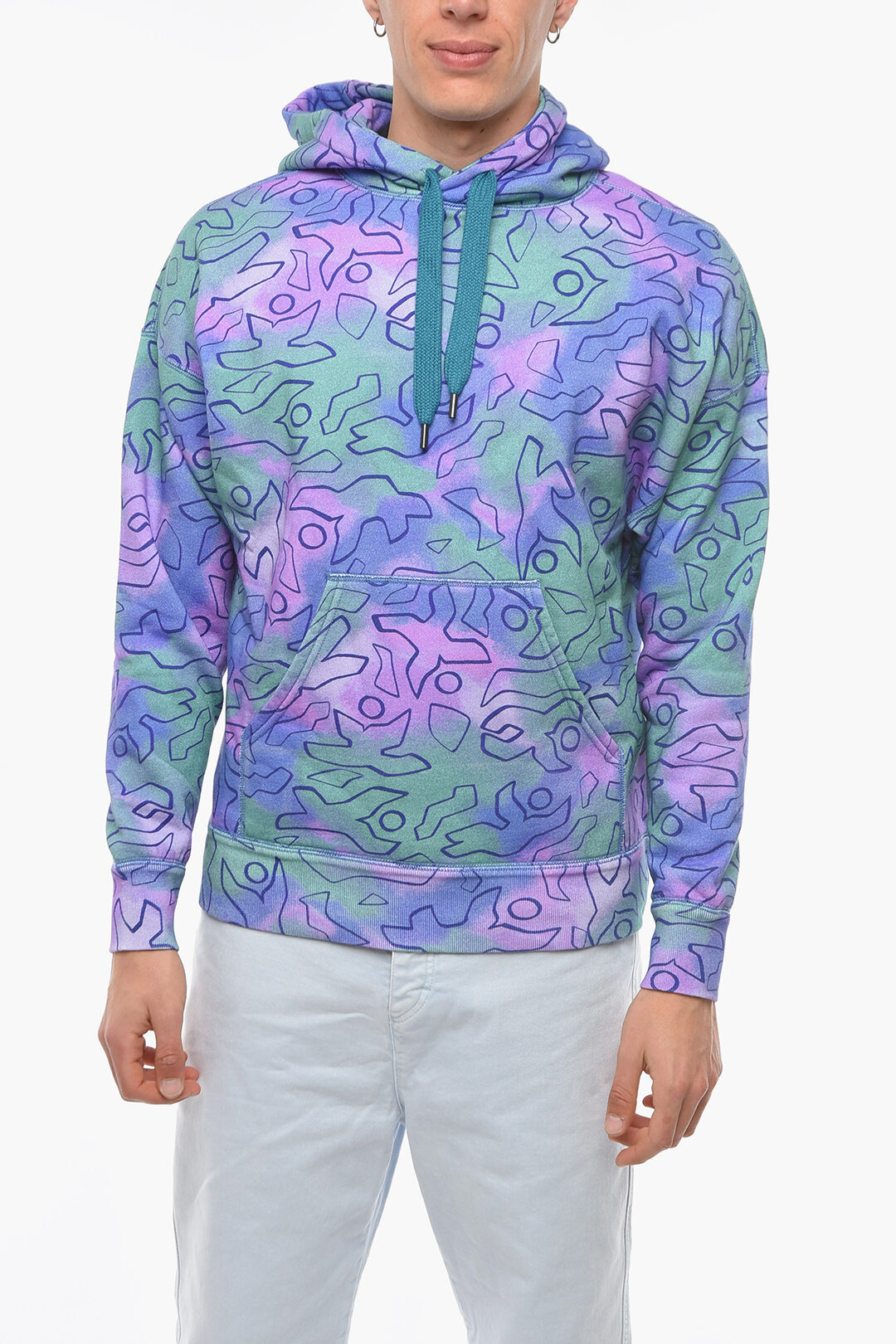 Isabel Marant VILEY Hoodie Sweatshirt with Relaxed Fit and Gradient ...