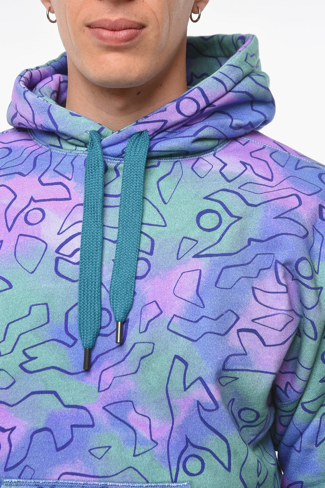 Isabel Marant VILEY Hoodie Sweatshirt with Relaxed Fit and Gradient ...