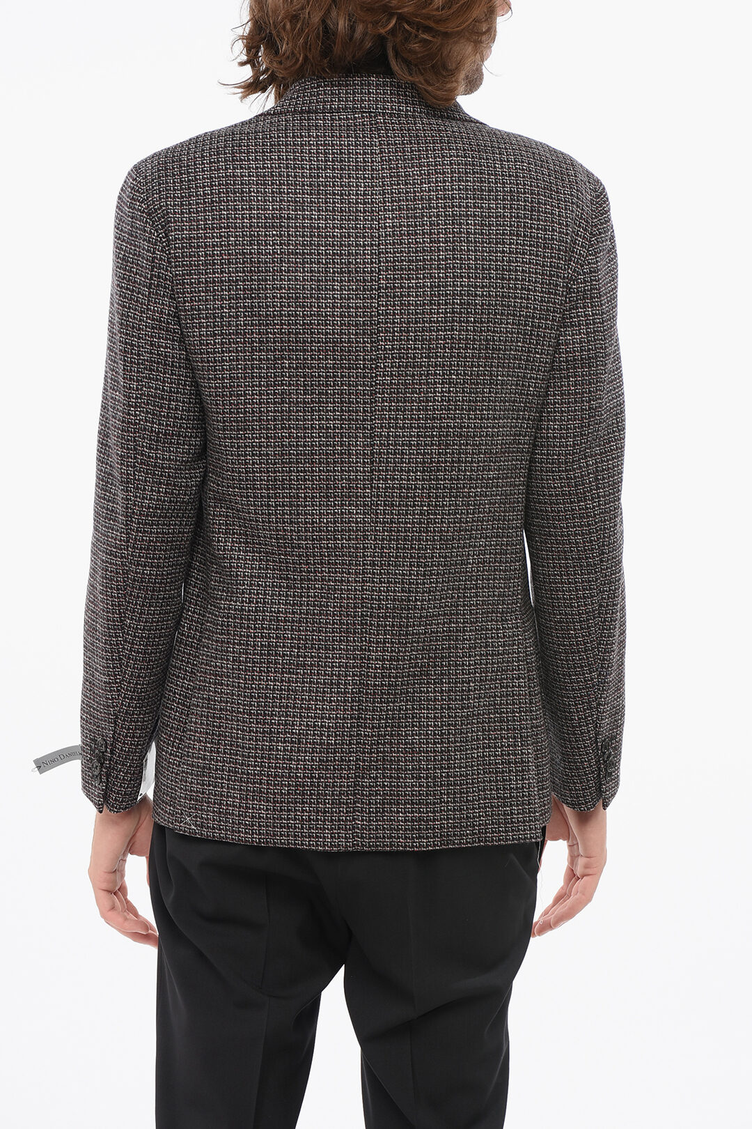 Nino Danieli Virgin Wool Blazer with Geometric Motif men - Glamood Outlet
