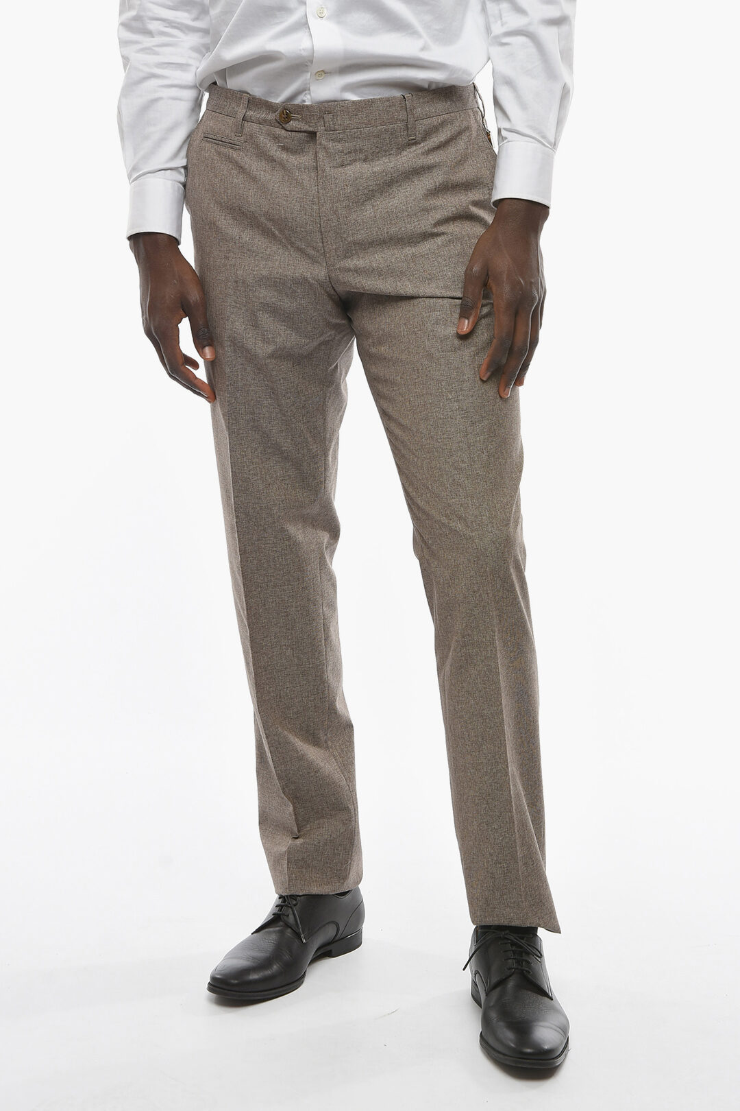 Corneliani Virgin Wool Blend ACADEMY Pants with Flush Pockets men ...