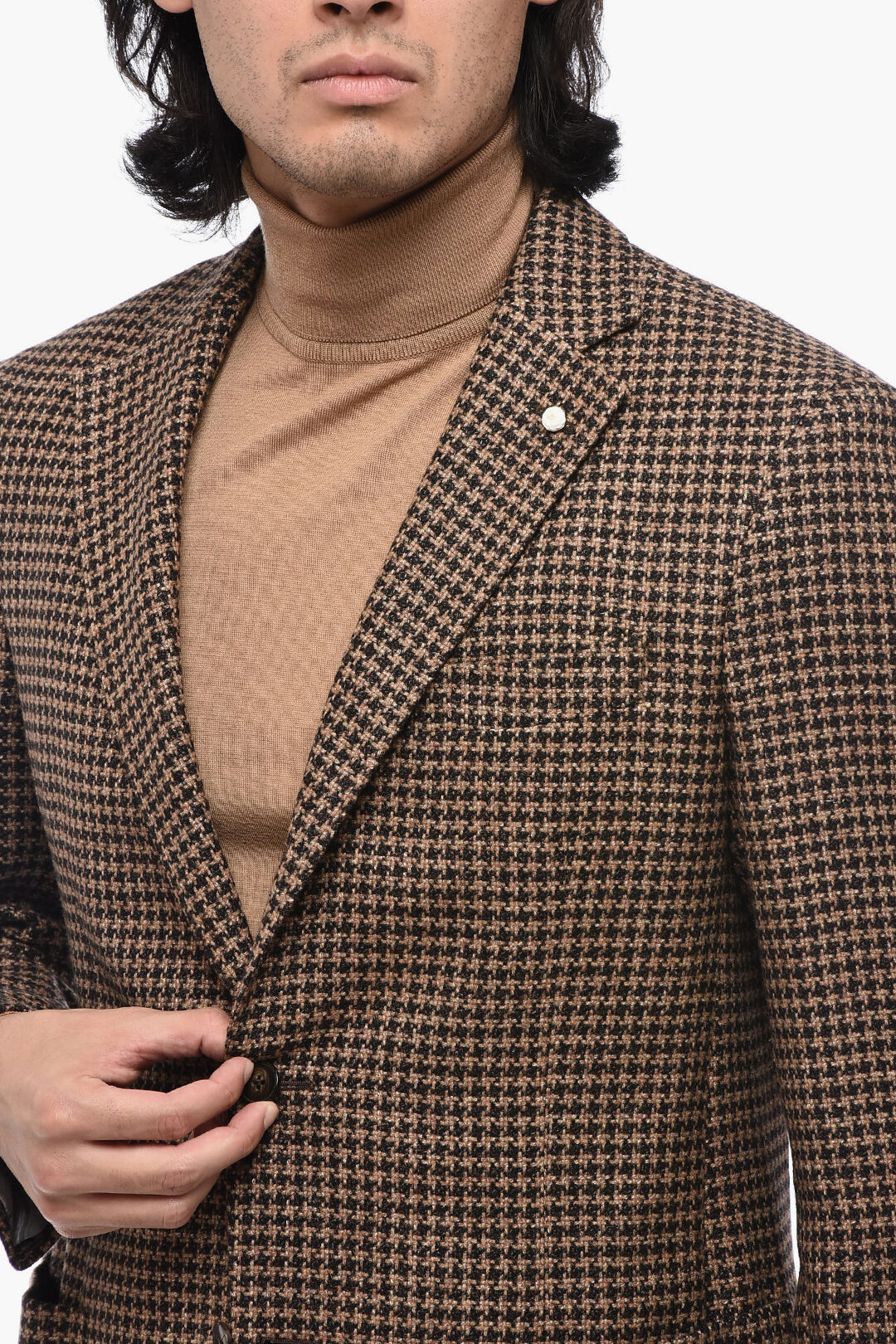 Luigi Bianchi Virgin Wool Blend DREAM 3-Buttons Blazer with Side Double ...