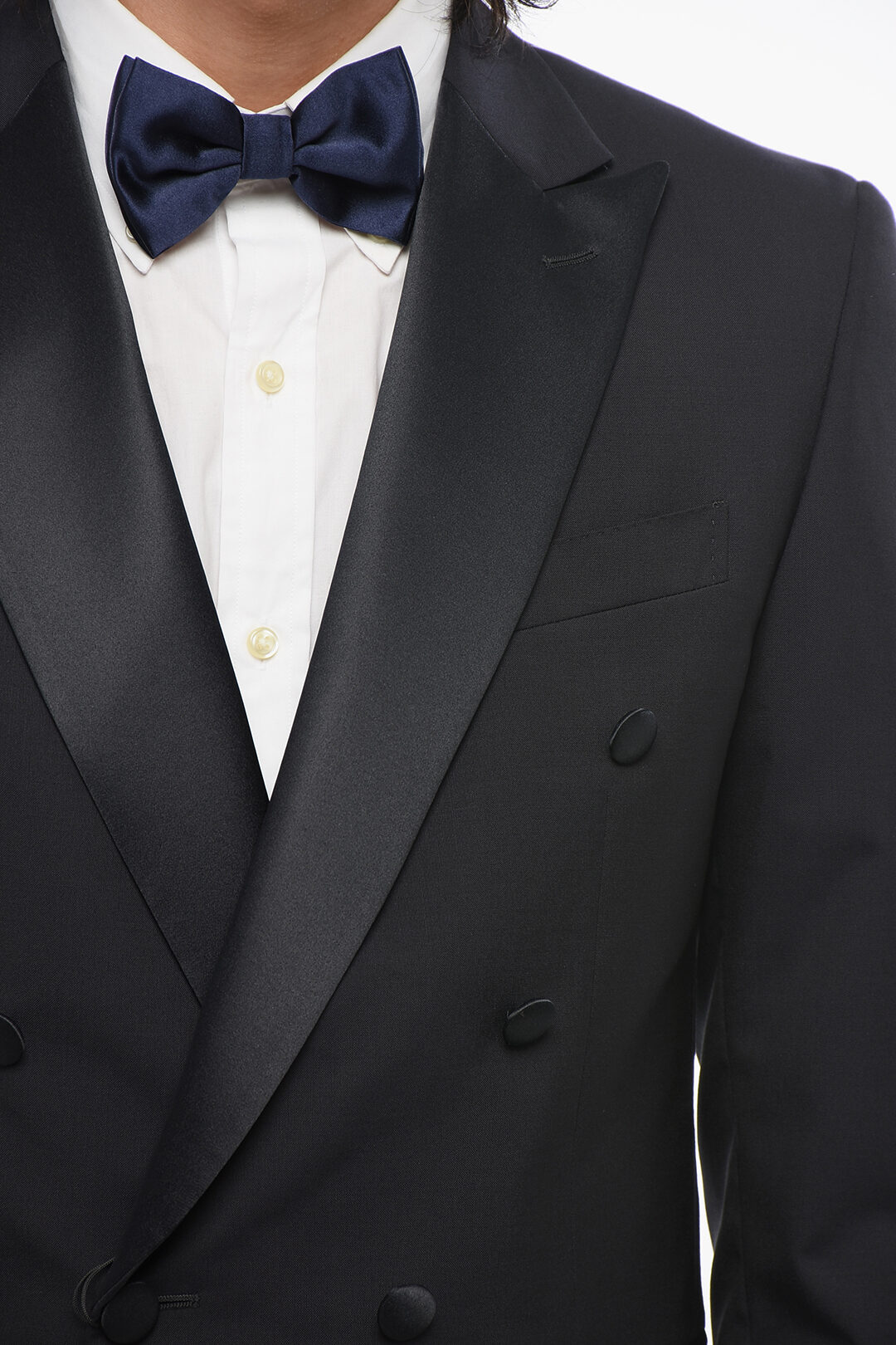 Corneliani Virgin Wool Double-Breasted Suit With Peak Lapel men ...