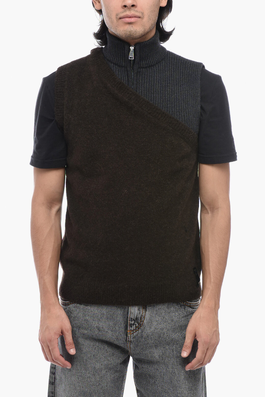 Fendi Virgin Wool Double-layered Vest with Half Zip men - Glamood Outlet