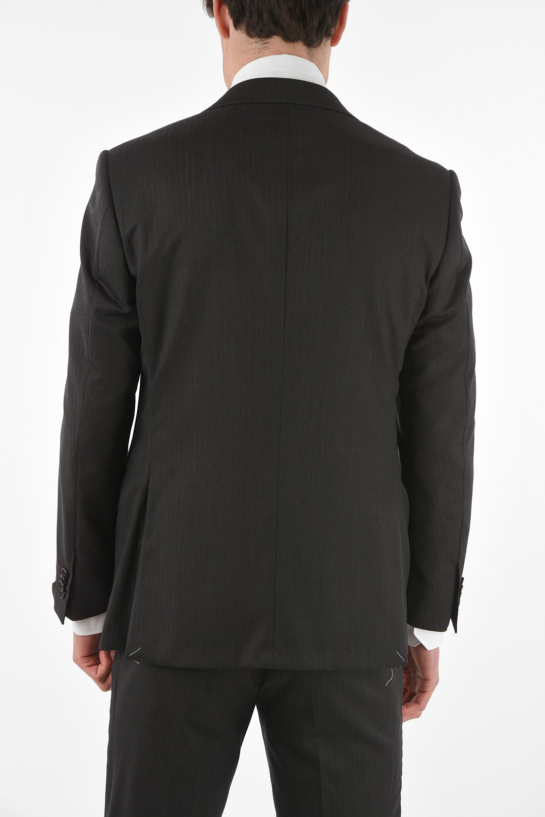 Corneliani Virgin Wool Herringbone LEADER Suit men - Glamood Outlet