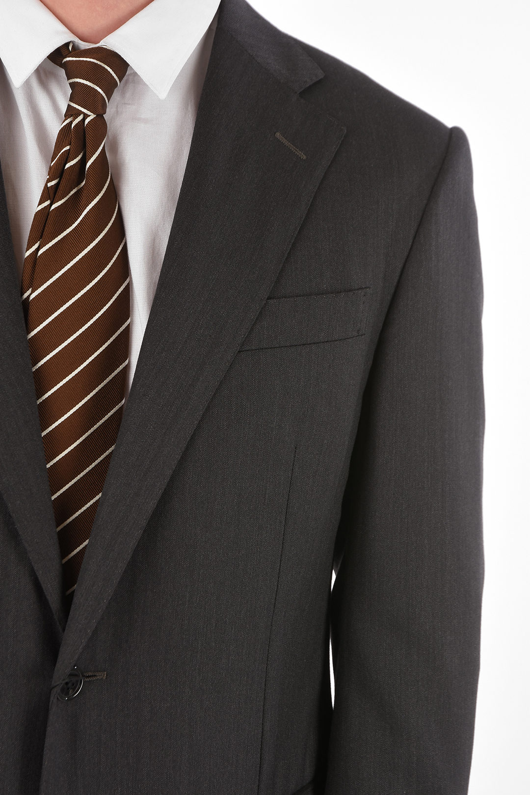 Corneliani Virgin Wool Herringbone LEADER Suit men - Glamood Outlet