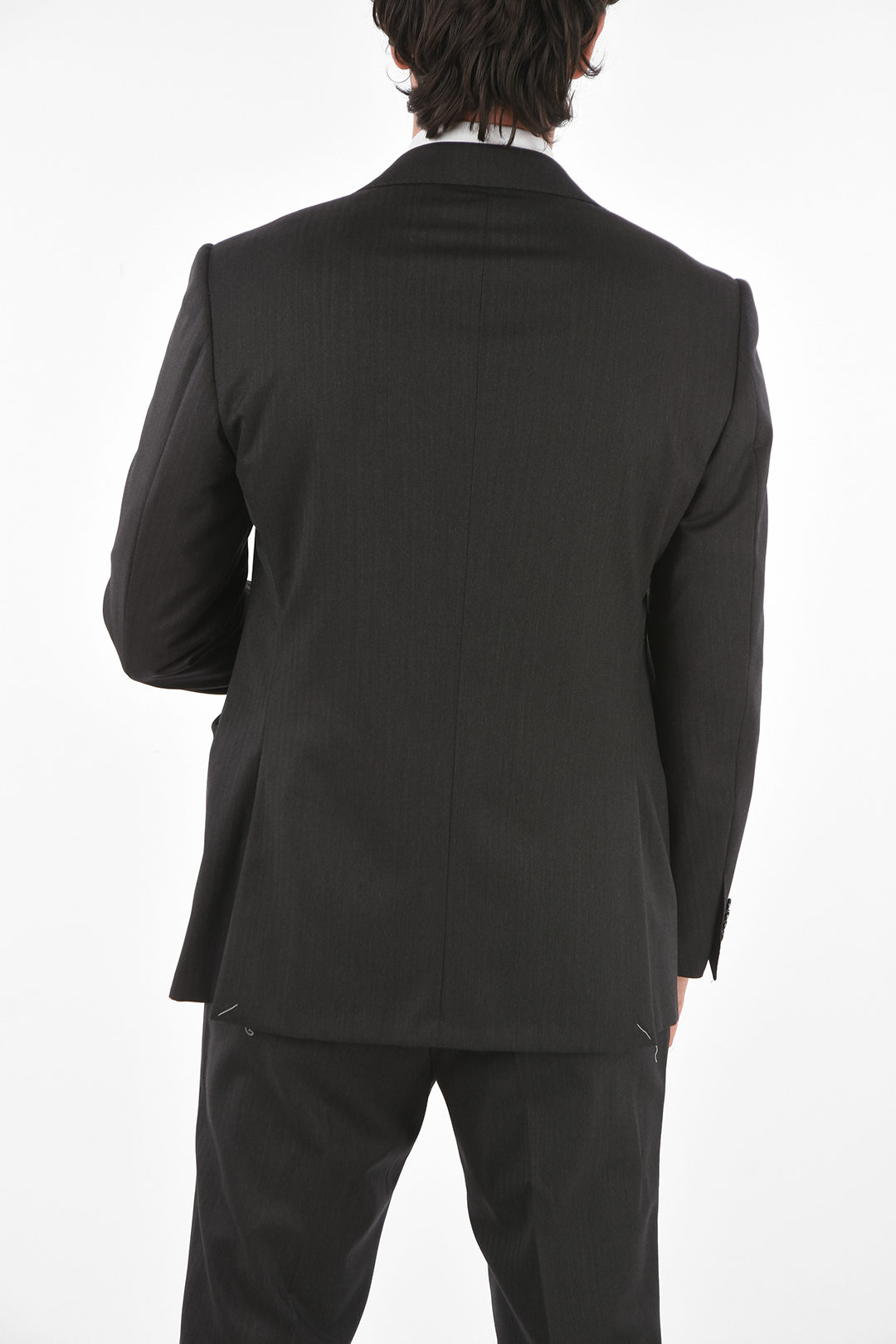 Corneliani Virgin Wool Herringbone LEADER Suit men - Glamood Outlet