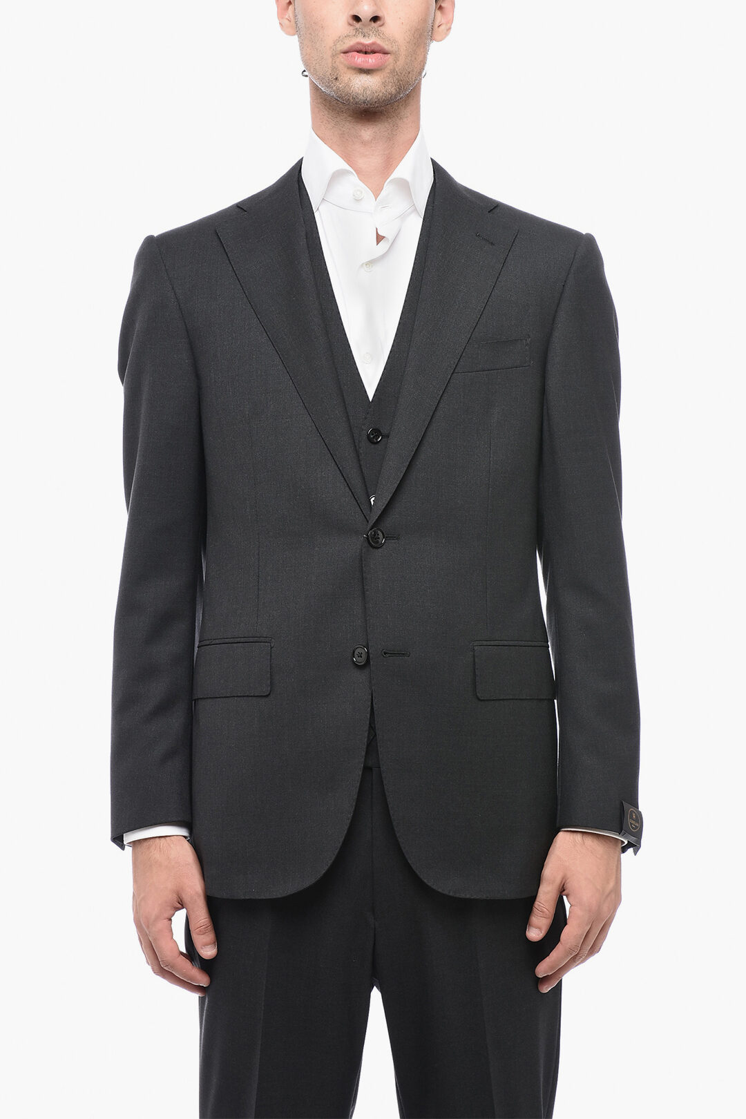 Corneliani Virgin Wool LEADER Suit with Flap Pockets men - Glamood Outlet