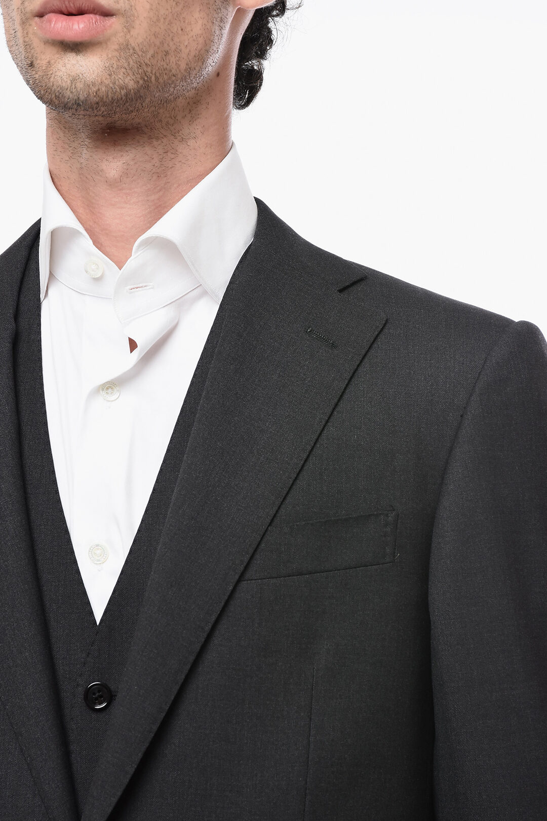 Corneliani Virgin Wool LEADER Suit with Flap Pockets men - Glamood Outlet