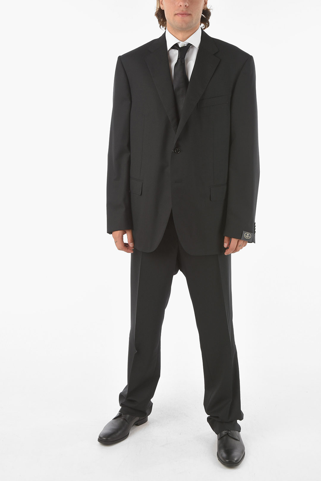 Corneliani Virgin Wool LEADER Suit with Minicheck Pattern men - Glamood ...