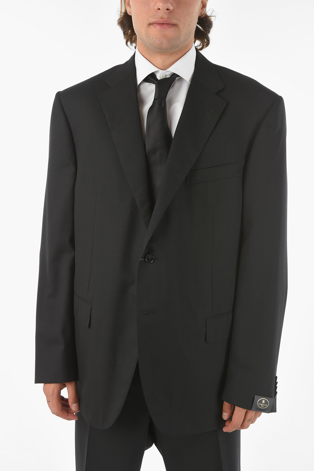Corneliani Virgin Wool LEADER Suit with Minicheck Pattern men - Glamood ...