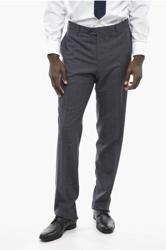 Corneliani Virgin Wool MANTUA Suit with Windowpane Check Pattern men ...