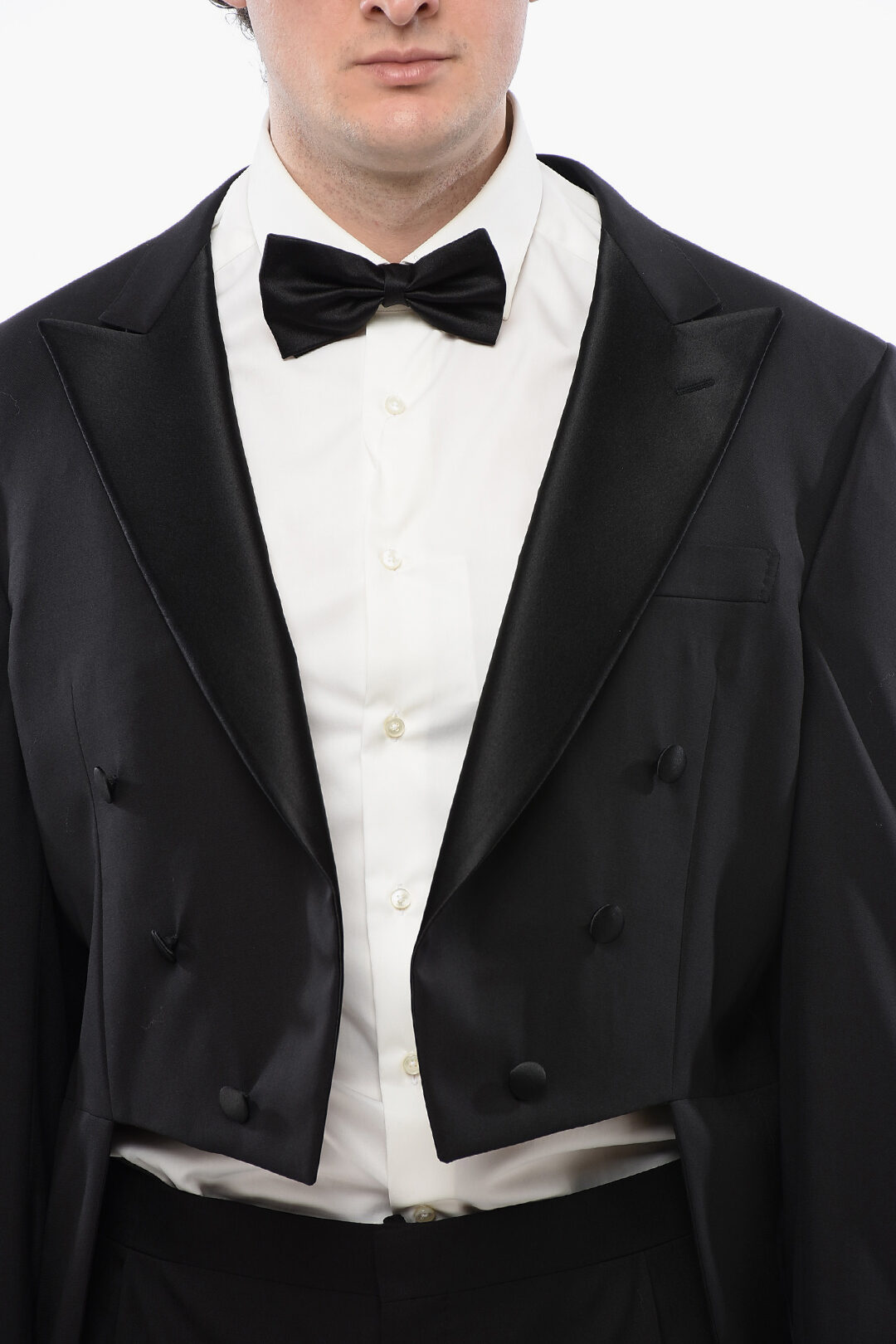 Corneliani Virgin Wool Peak Lapel MANTUA Tail-Coat men - Glamood Outlet