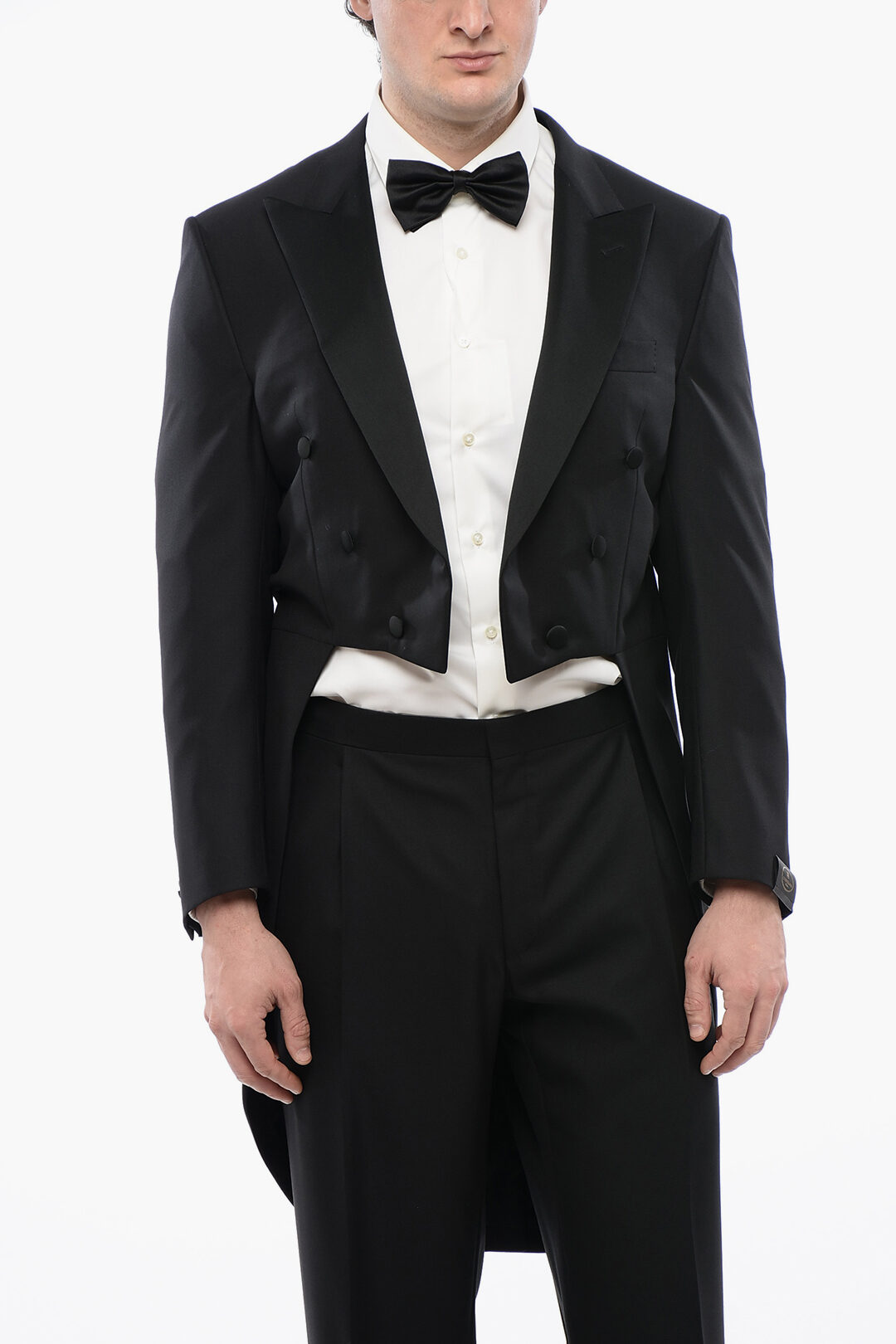 Corneliani Virgin Wool Peak Lapel MANTUA Tail-Coat men - Glamood Outlet