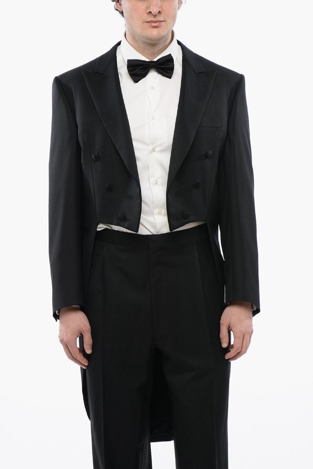 CC Brothers Virgin Wool Peak Lapel MANTUA Tail-Coat men - Glamood Outlet