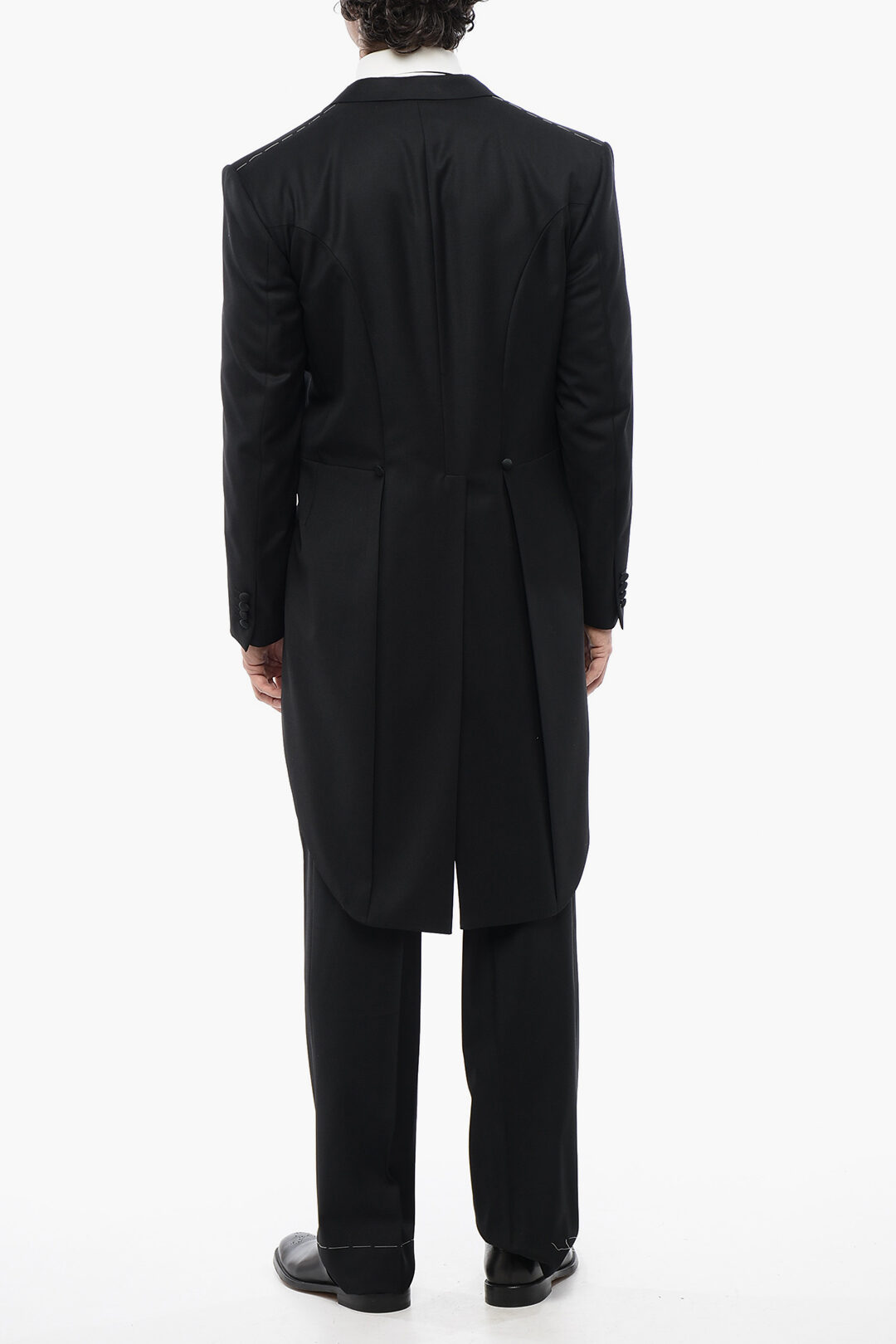 CC Brothers Virgin Wool Peak Lapel MANTUA Tail-Coat men - Glamood Outlet