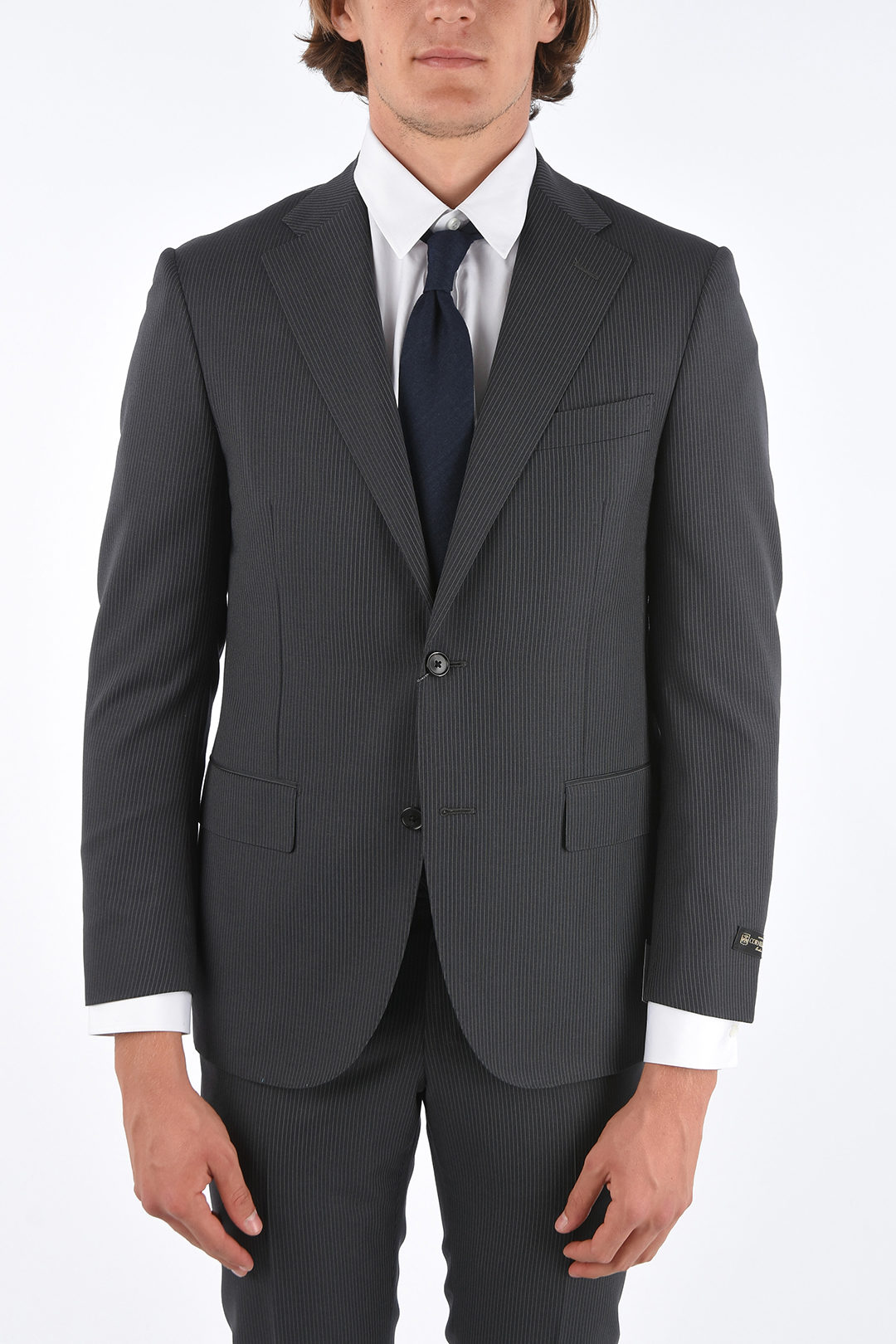 Corneliani Virgin Wool Pinstriped LEADER Suit men - Glamood Outlet
