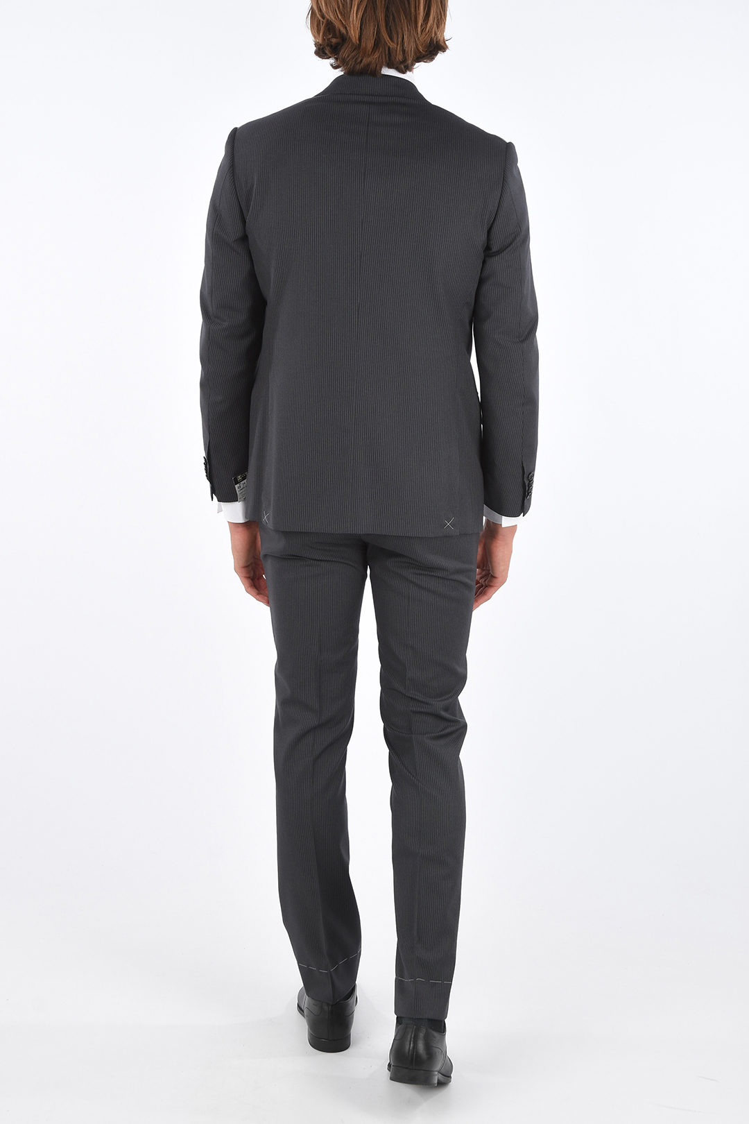 Corneliani Virgin Wool Pinstriped LEADER Suit men - Glamood Outlet