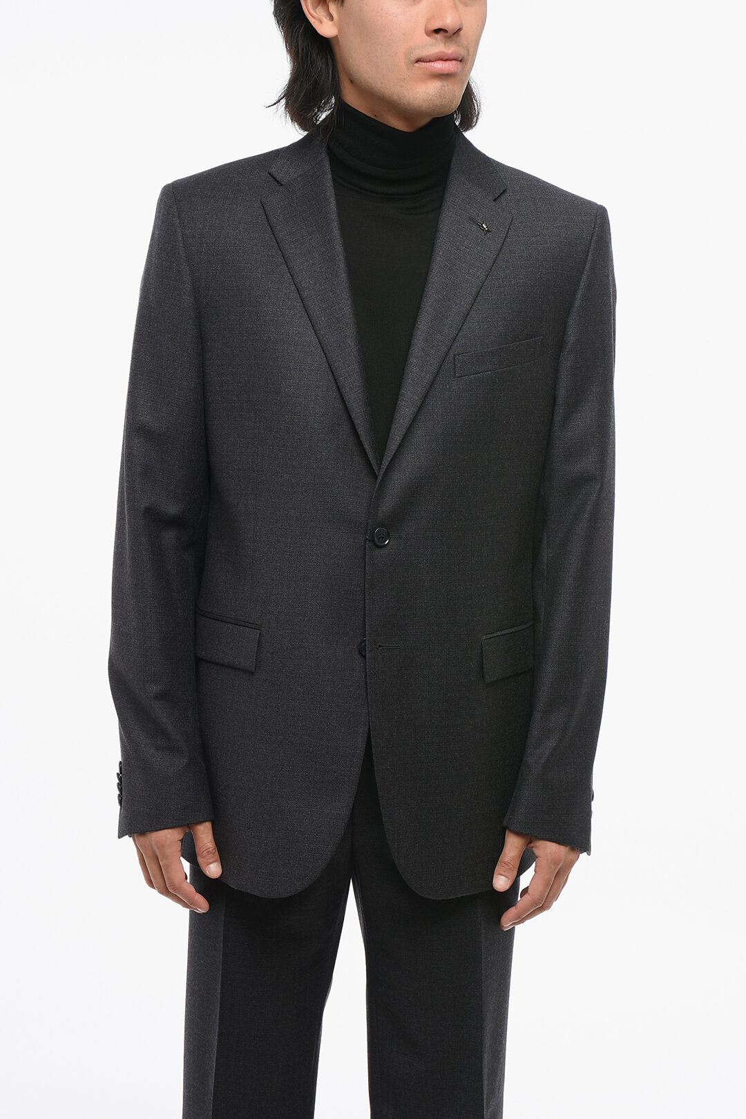 Corneliani Virgin Wool REFINED Suit with Flap Pockets men - Glamood Outlet