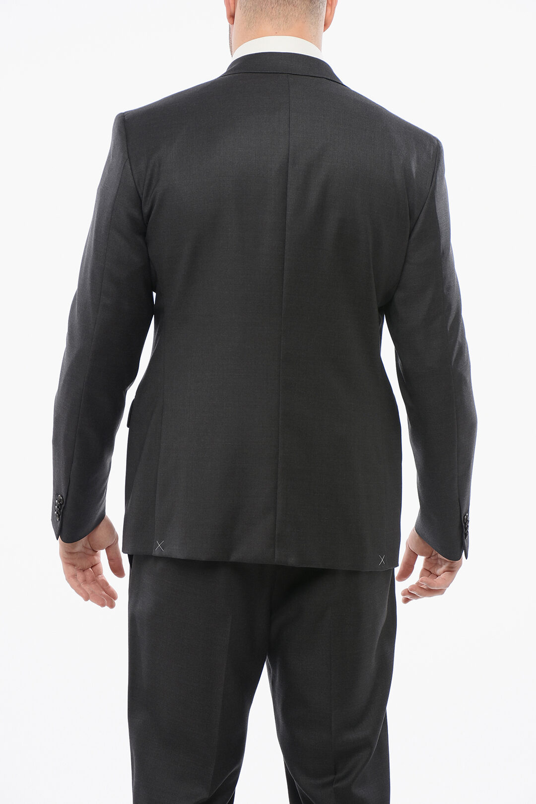 Corneliani Virgin Wool RIGHT Suit with Flap Pockets men - Glamood Outlet